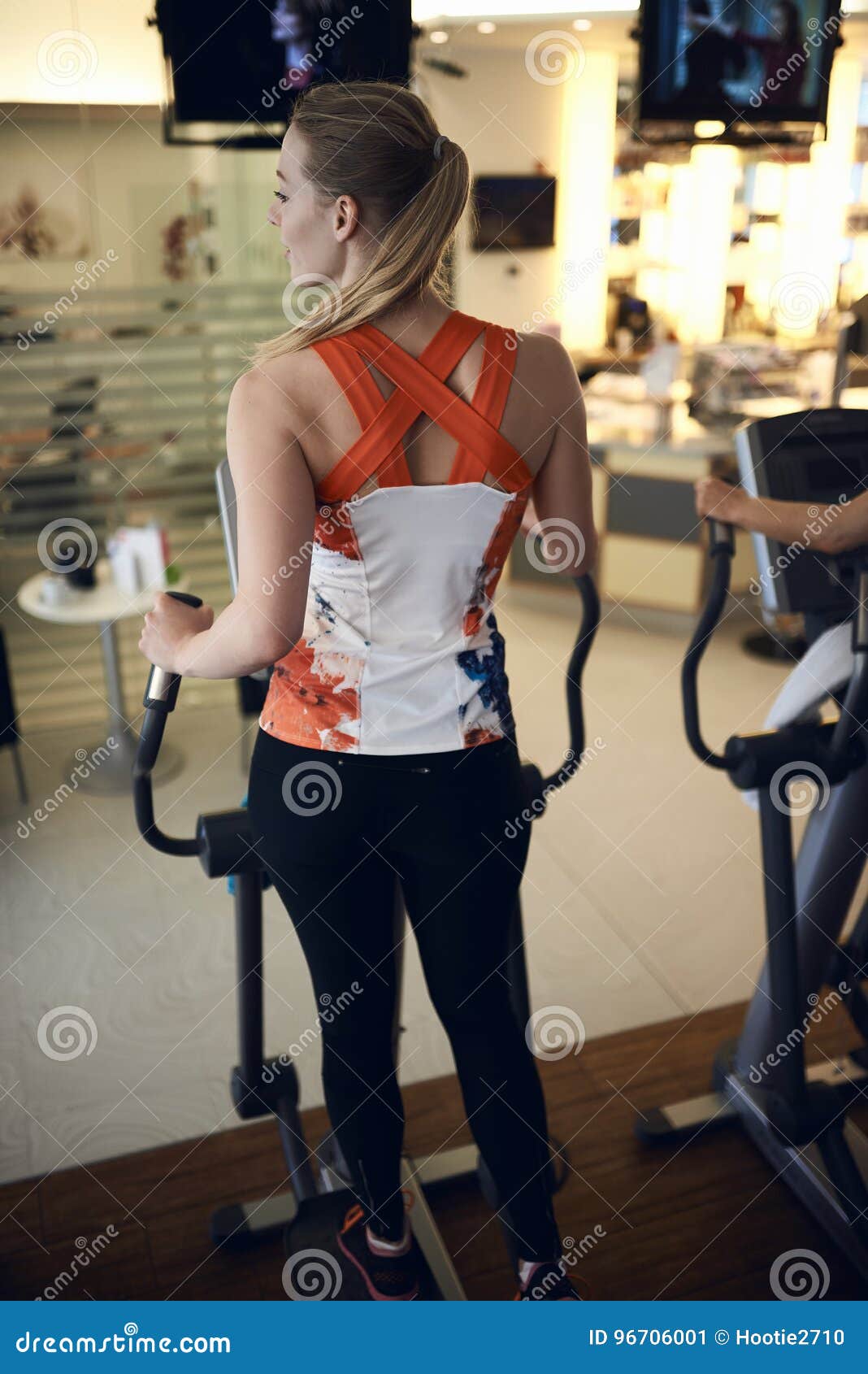 Rear view of young woman stock image. Image of woman - 96706001