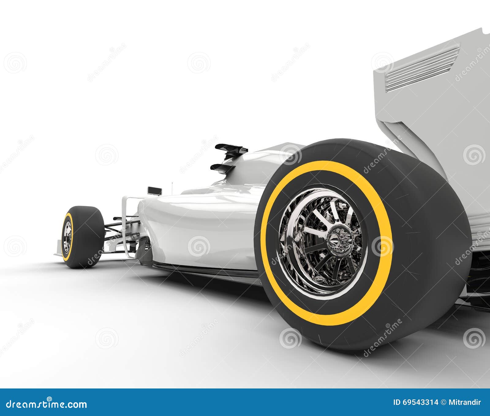 Rear Wheel of Formula One Car Stock Illustration - Illustration of ...