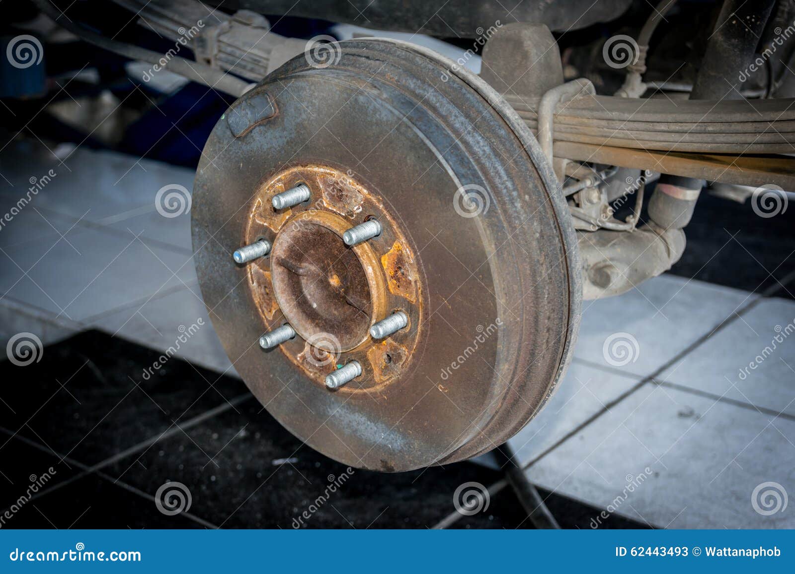 Rear wheel hub and brake. stock image. Image of inspection - 62443493