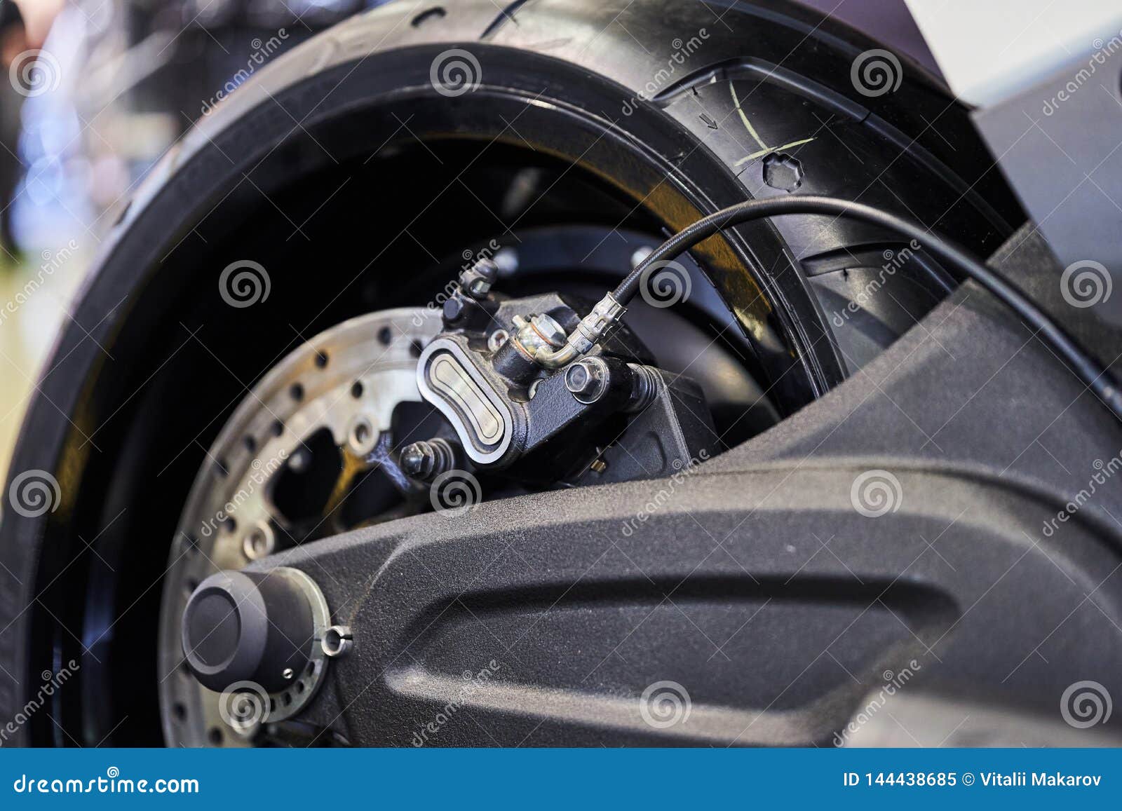 The Rear Wheel of a Modern Motorcycle Stock Image - Image of bike ...