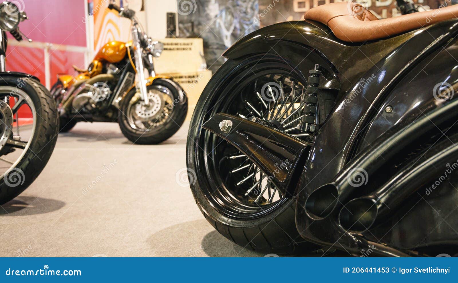 The Rear Wheel of a Motorcycle Stock Image - Image of twin, cycle ...