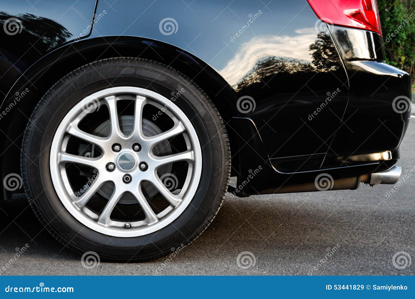 Rear wheel stock image. Image of back, metal, modern - 53441829