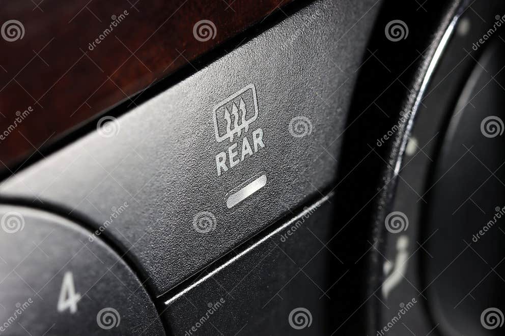 Rear window heating switch stock image. Image of used - 331534009