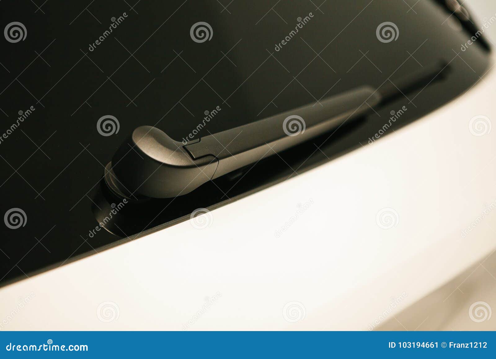 Rear Wiper on the Windshield of a New Car Stock Image - Image of luxury ...
