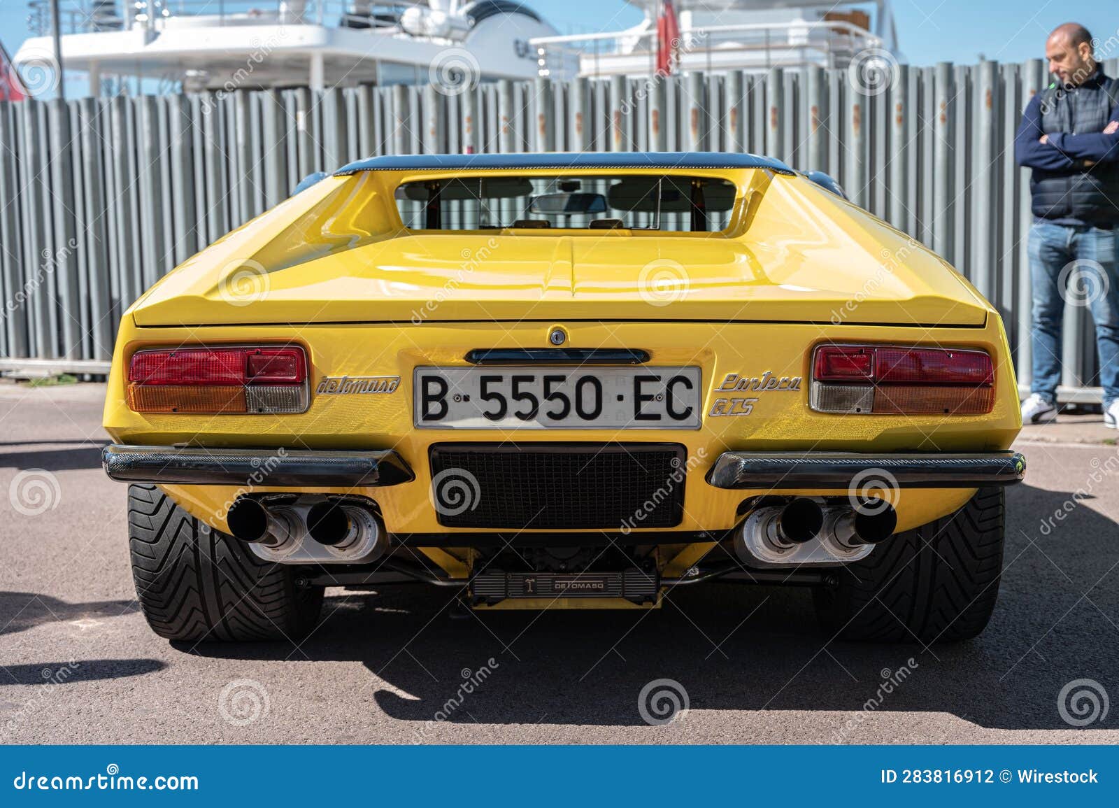Rear of a Yellow De Tomaso Pantera GTS Editorial Photography - Image of ...