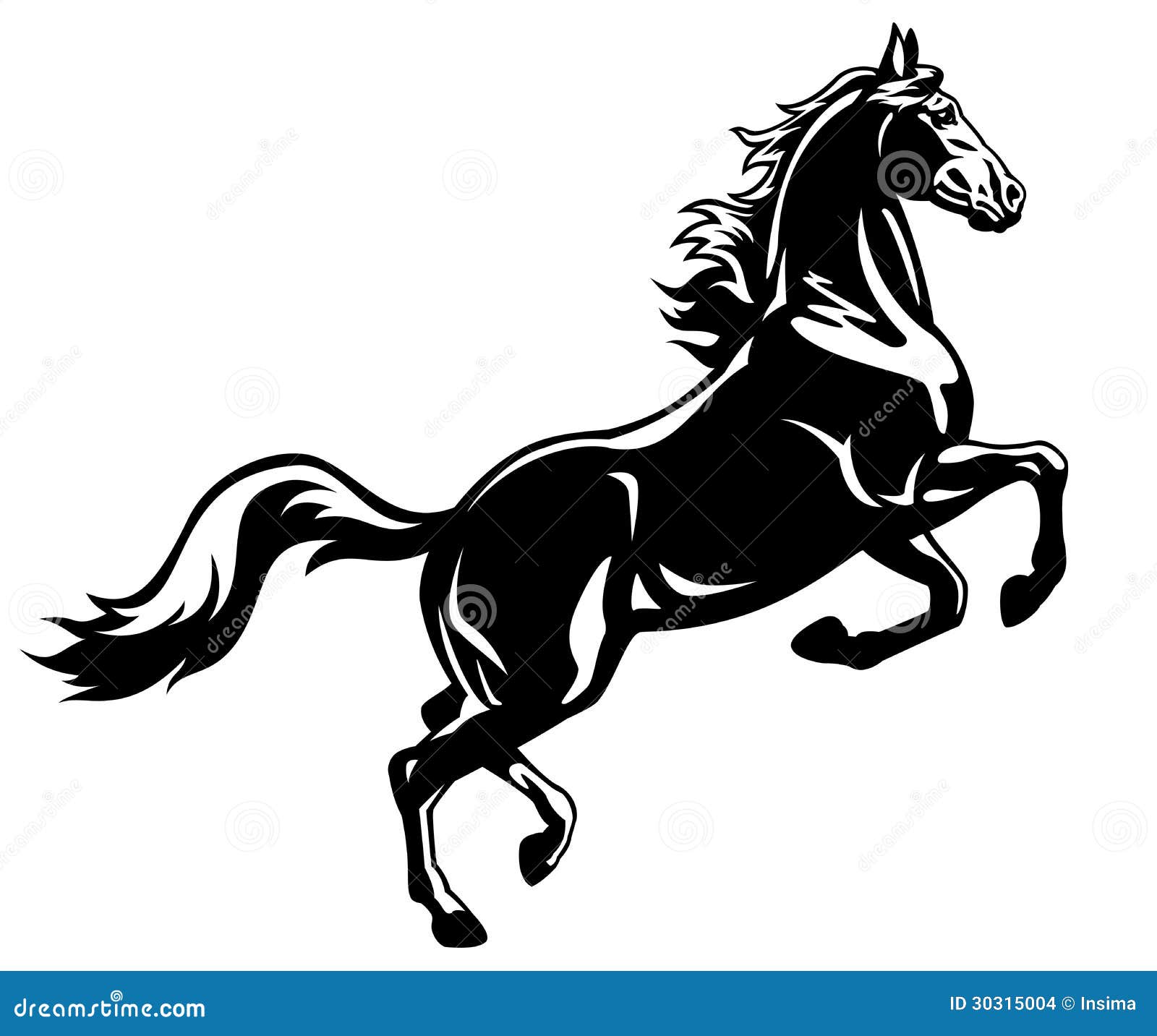 Rearing Horse Silhouette Vector Illustration | CartoonDealer.com #220803368 Rearing Horse Silhouette Vector Illustration | CartoonDealer.com #220803368