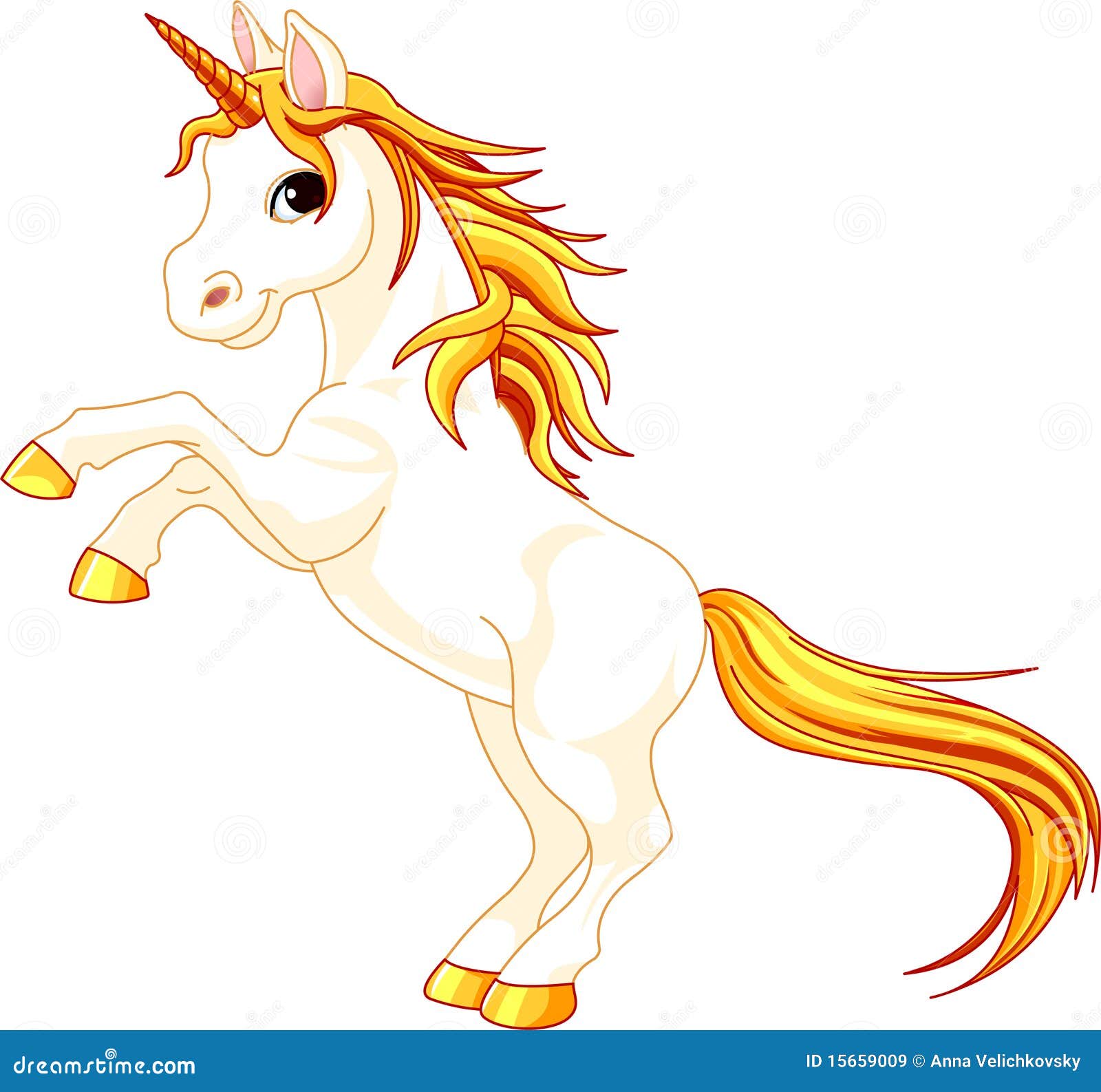 Rearing up unicorn stock vector. Illustration of majestic - 15659009