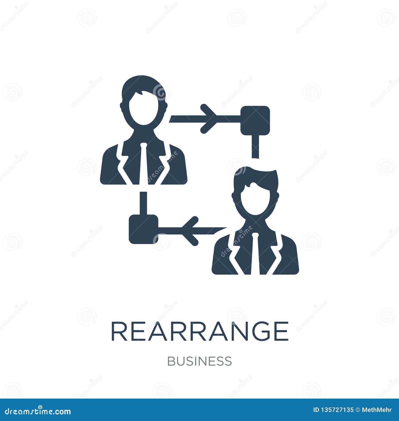 Rearrange Icon In Trendy Design Style Rearrange Icon Isolated On White