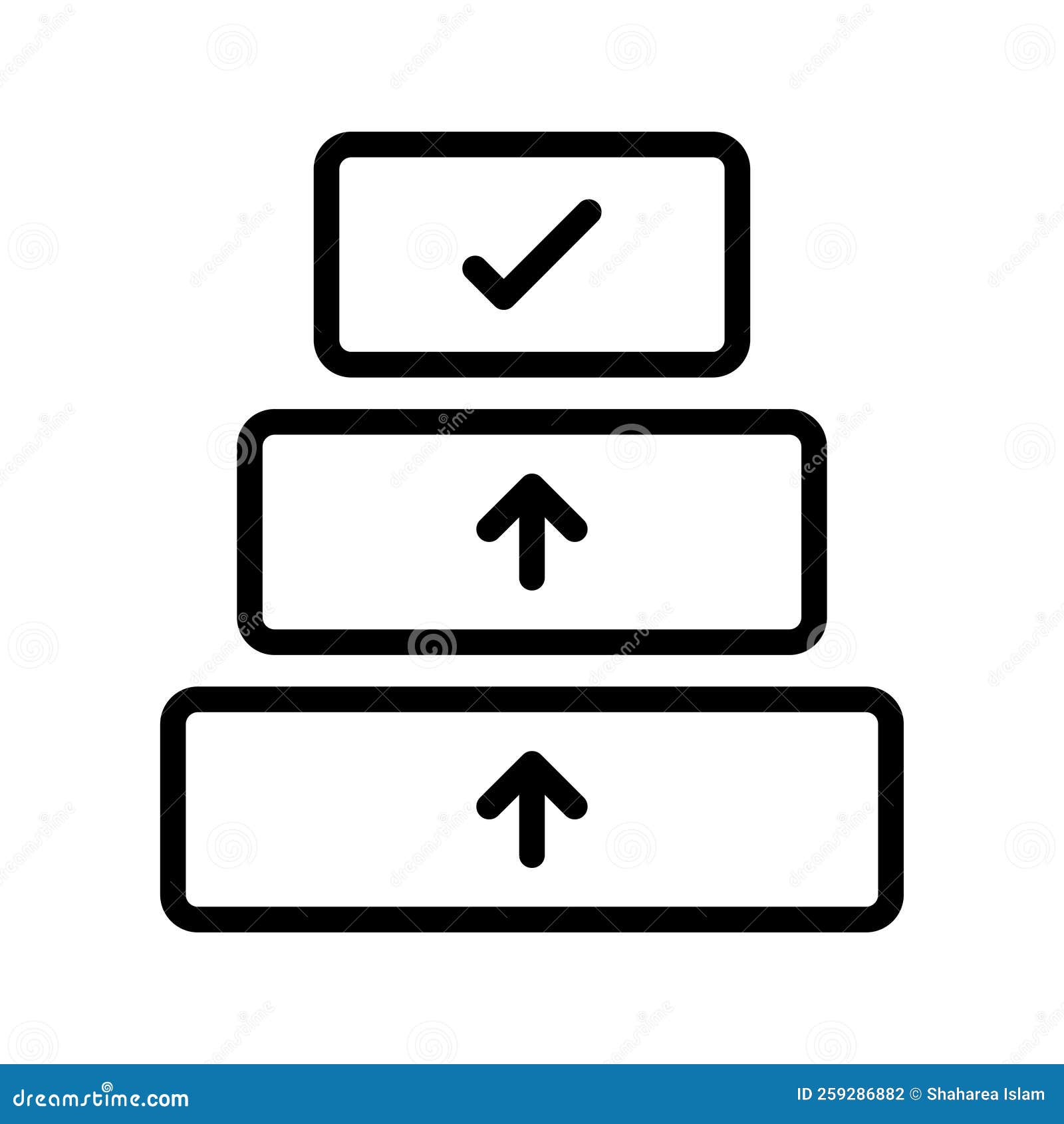 Rearrange tasks icon stock vector. Illustration of move - 259286882