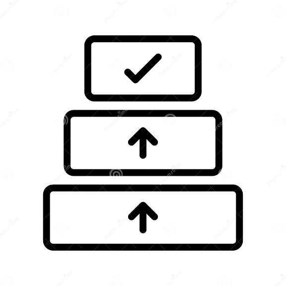 Rearrange tasks icon stock vector. Illustration of move - 259286882