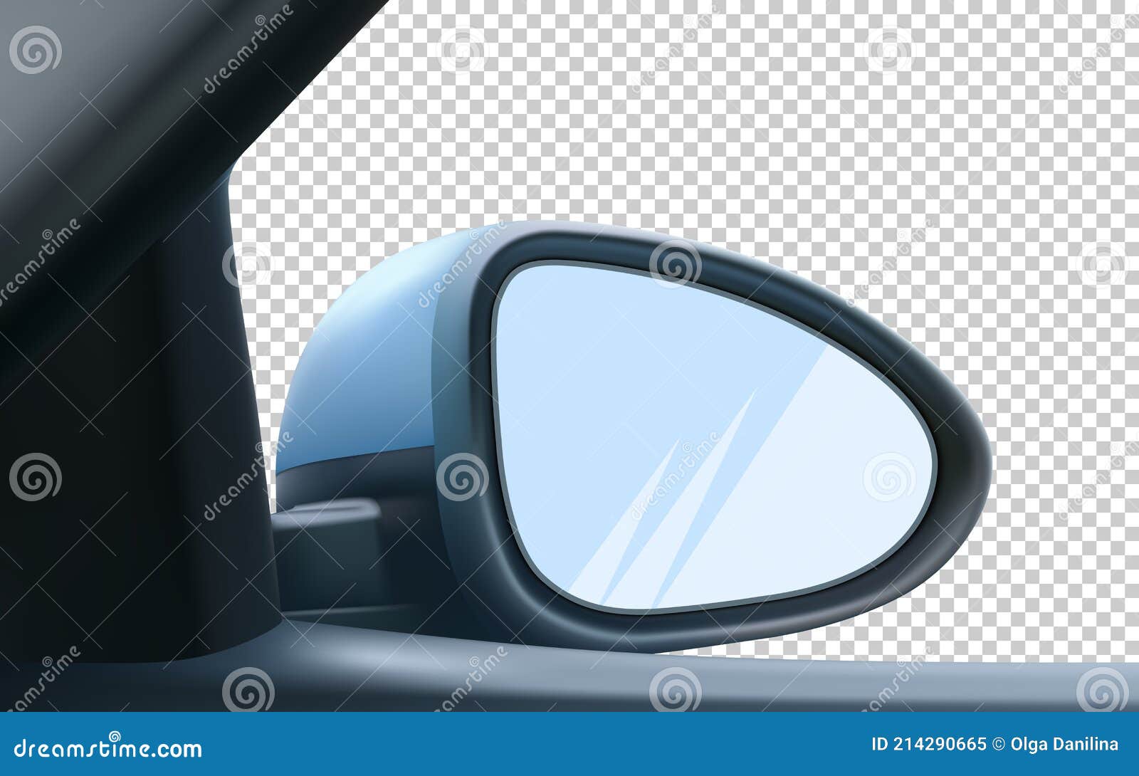 Rearview Mirror Mockup 3 D Realistic Vector Eps 10 Stock Vector ...