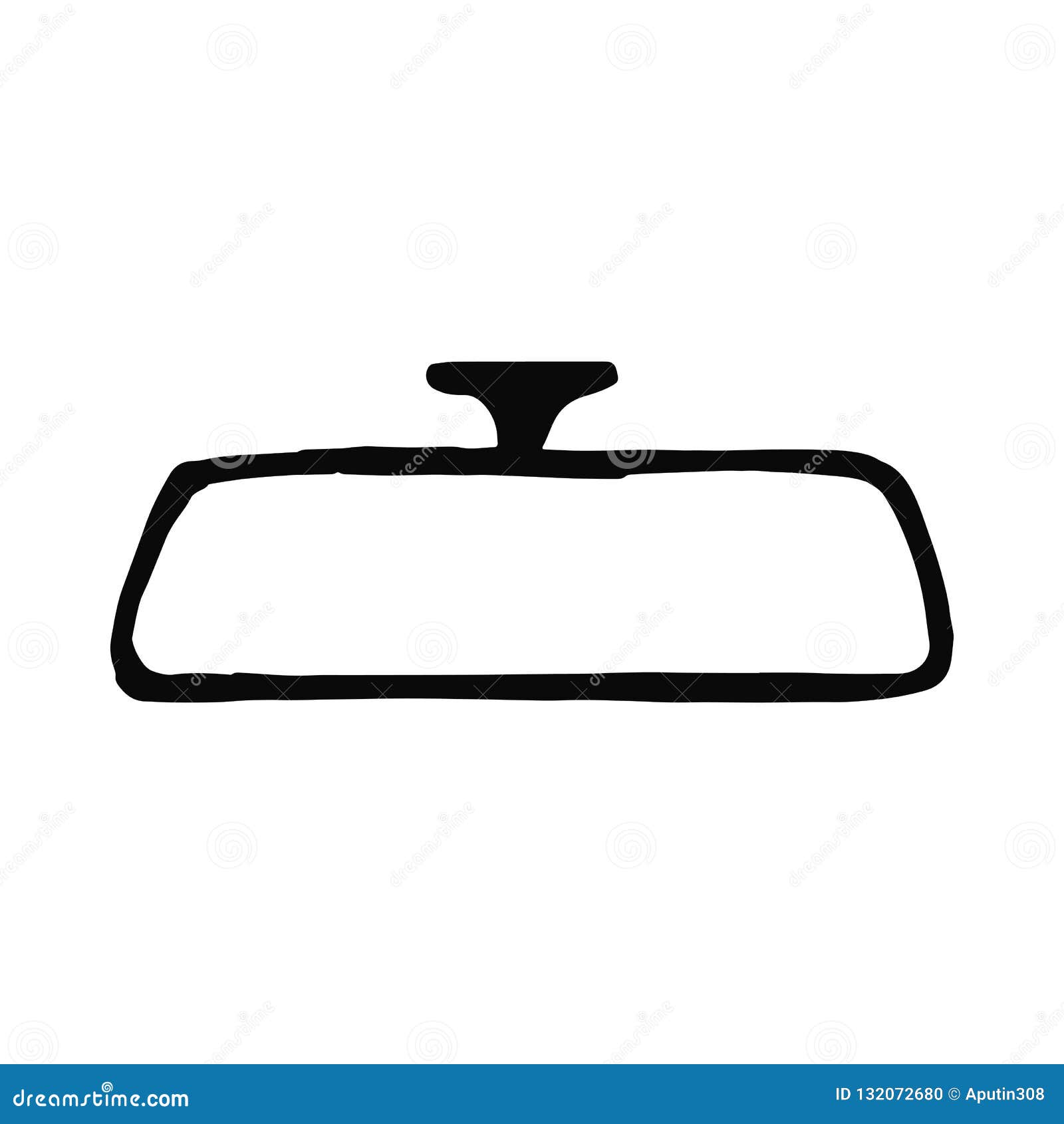 Rearview Mirror Silhouette Vector. Isolated Object Stock Vector ... Rearview Mirror Silhouette Vector. Isolated Object Stock Vector ...