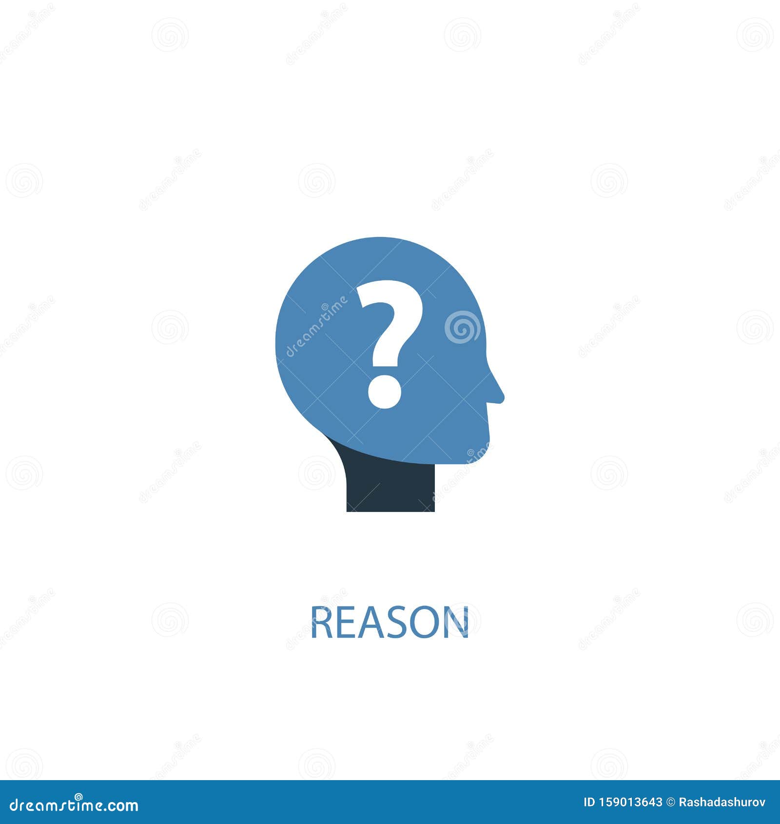 Reason Concept 2 Colored Icon. Simple Stock Vector - Illustration of ...