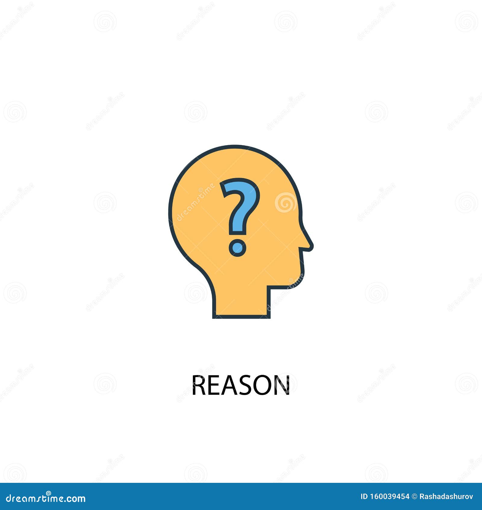 Reason Concept 2 Colored Line Icon Stock Vector - Illustration of ...
