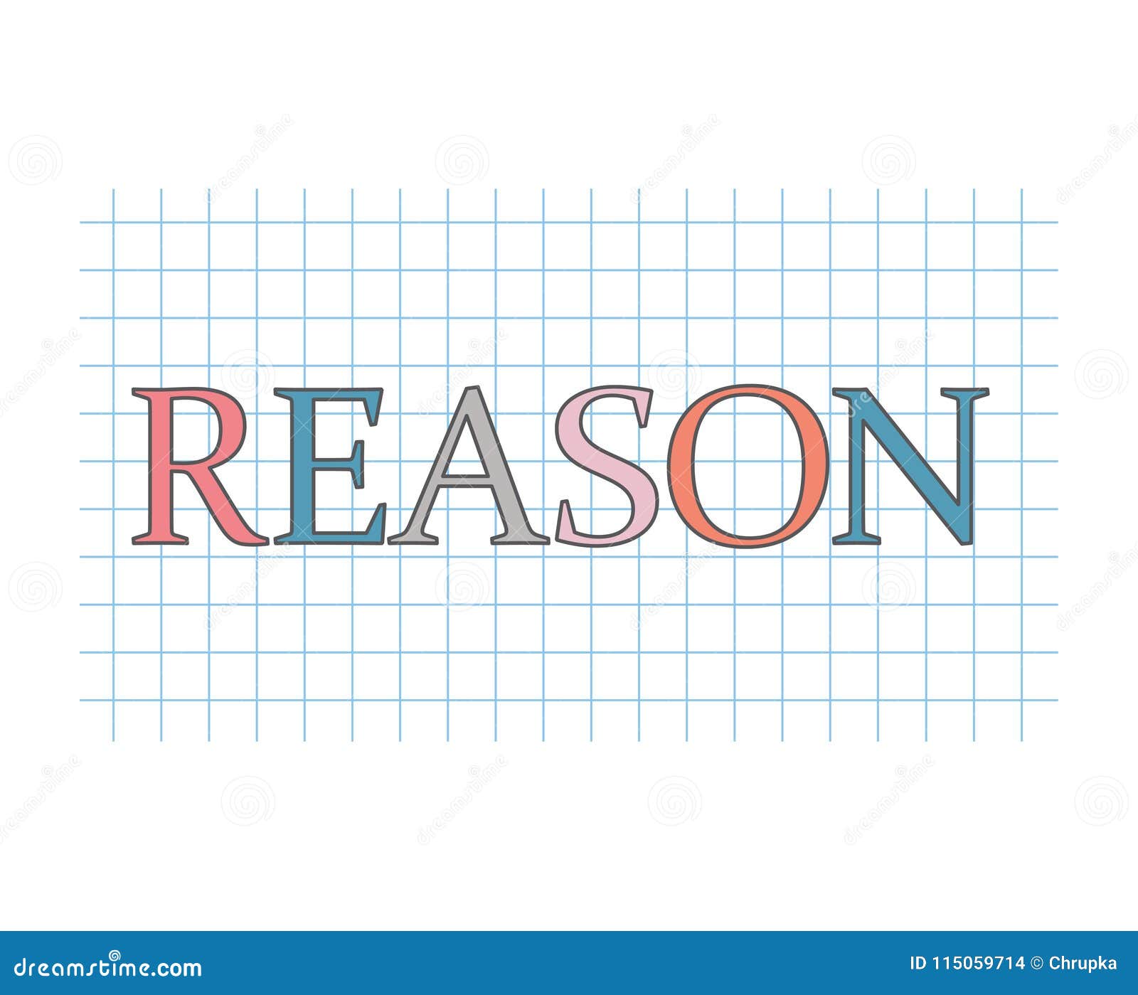 Reason Concept- Illustration Stock Vector - Illustration of blue ...