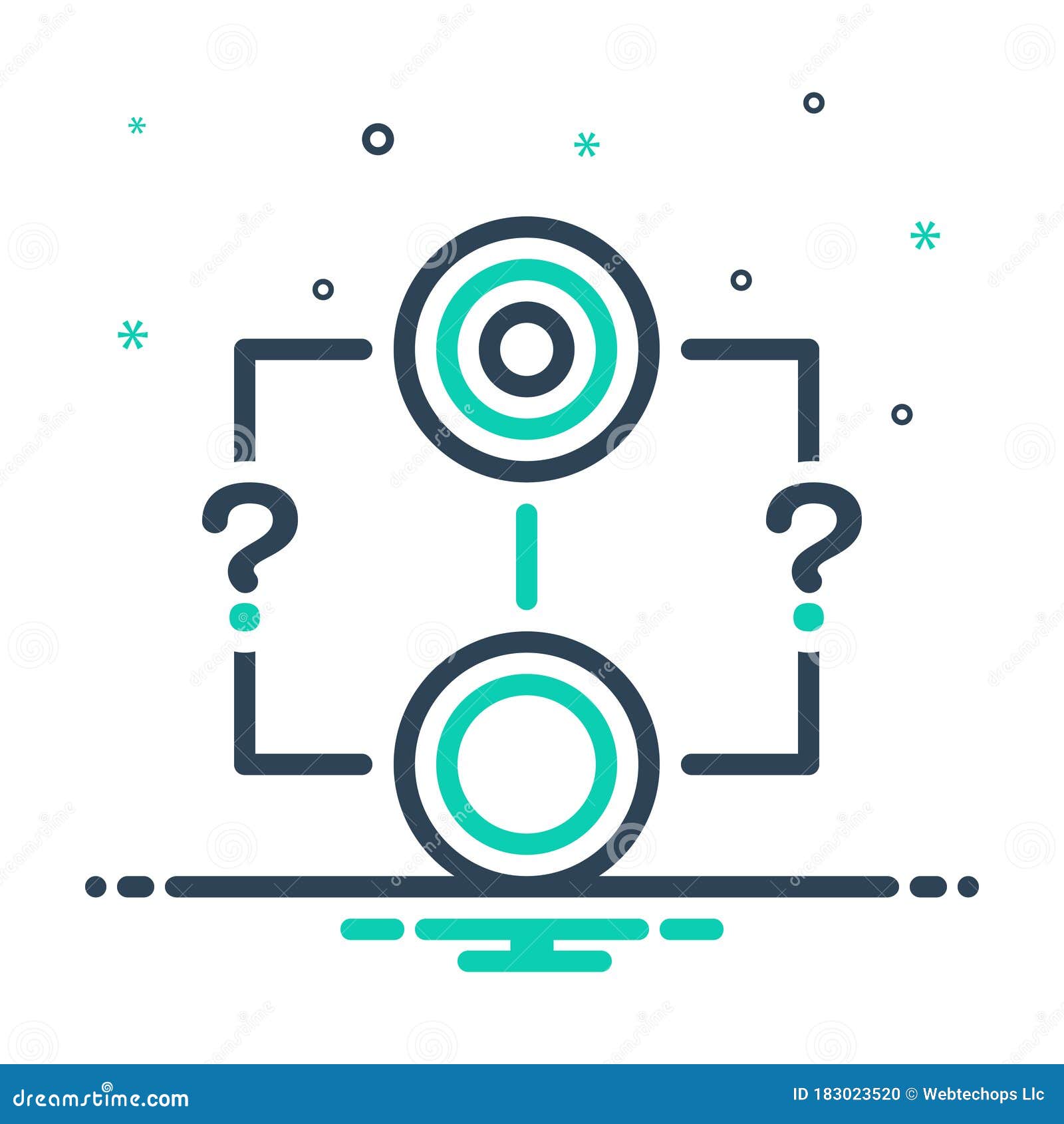 Mix Icon for Reason, Cause and Logic Stock Vector - Illustration of ...