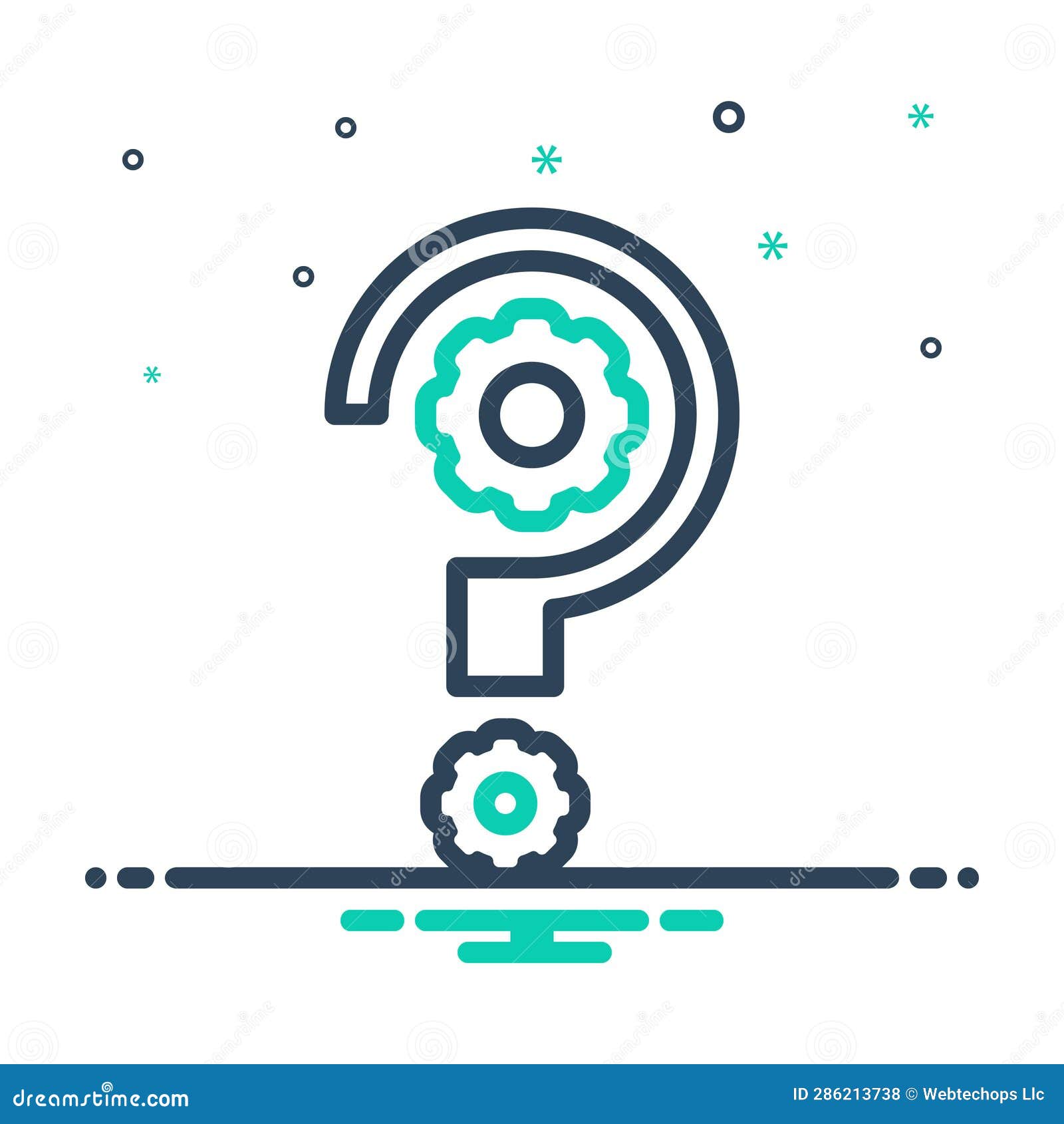 Mix Icon for Reason, Cause and Idea Stock Illustration - Illustration ...