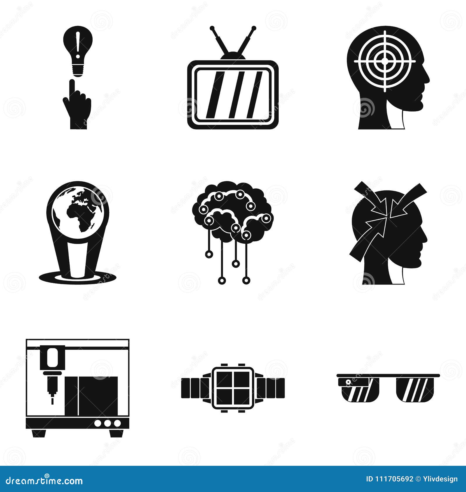 Reason Icons Set, Outline Style Stock Vector - Illustration of creative ...