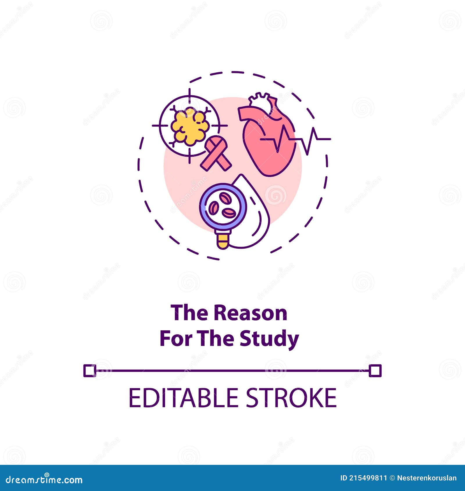 Reason for Study Concept Icon Stock Vector - Illustration of protocol ...