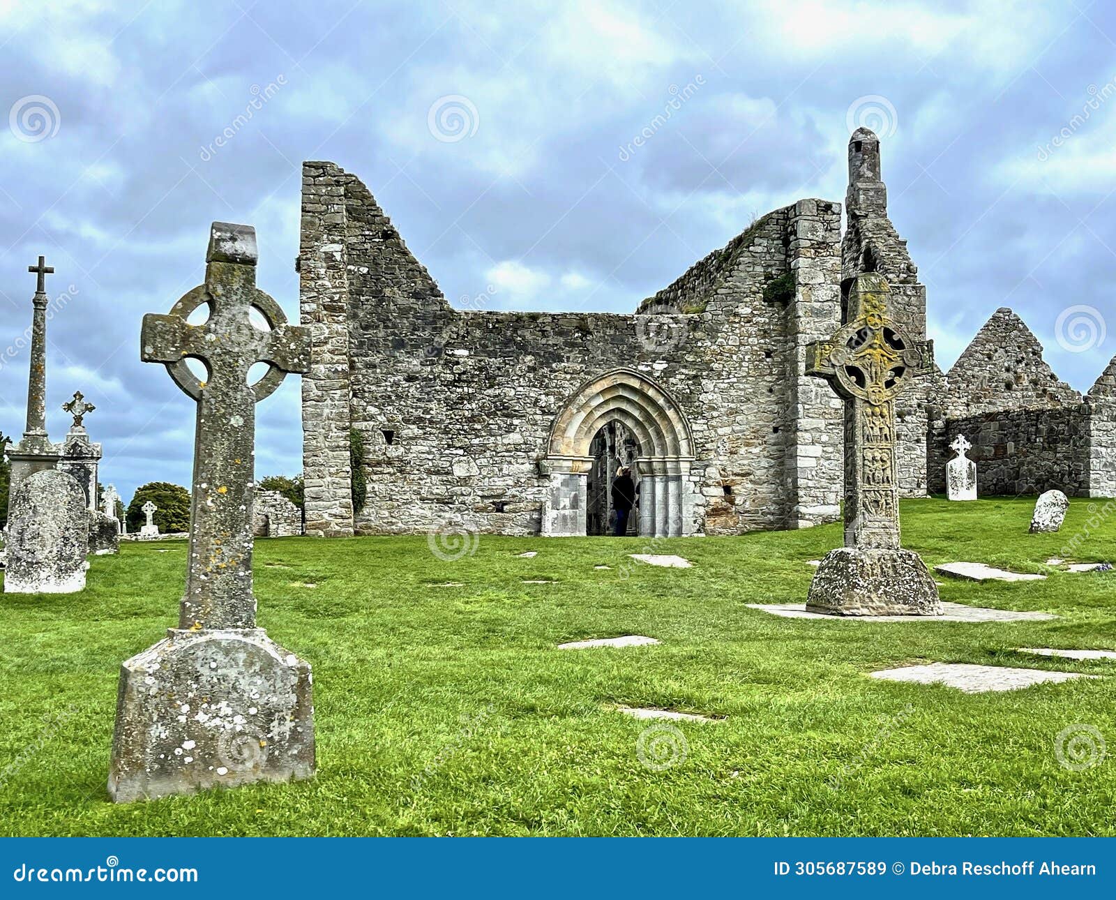 The Cross of the Scriptures, Clonmacnoise, Co. Offaly Stock Image ...