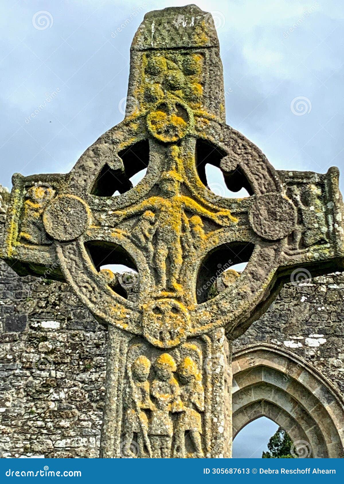 The Cross of the Scriptures, Clonmacnoise, Co. Offaly Stock Image ...