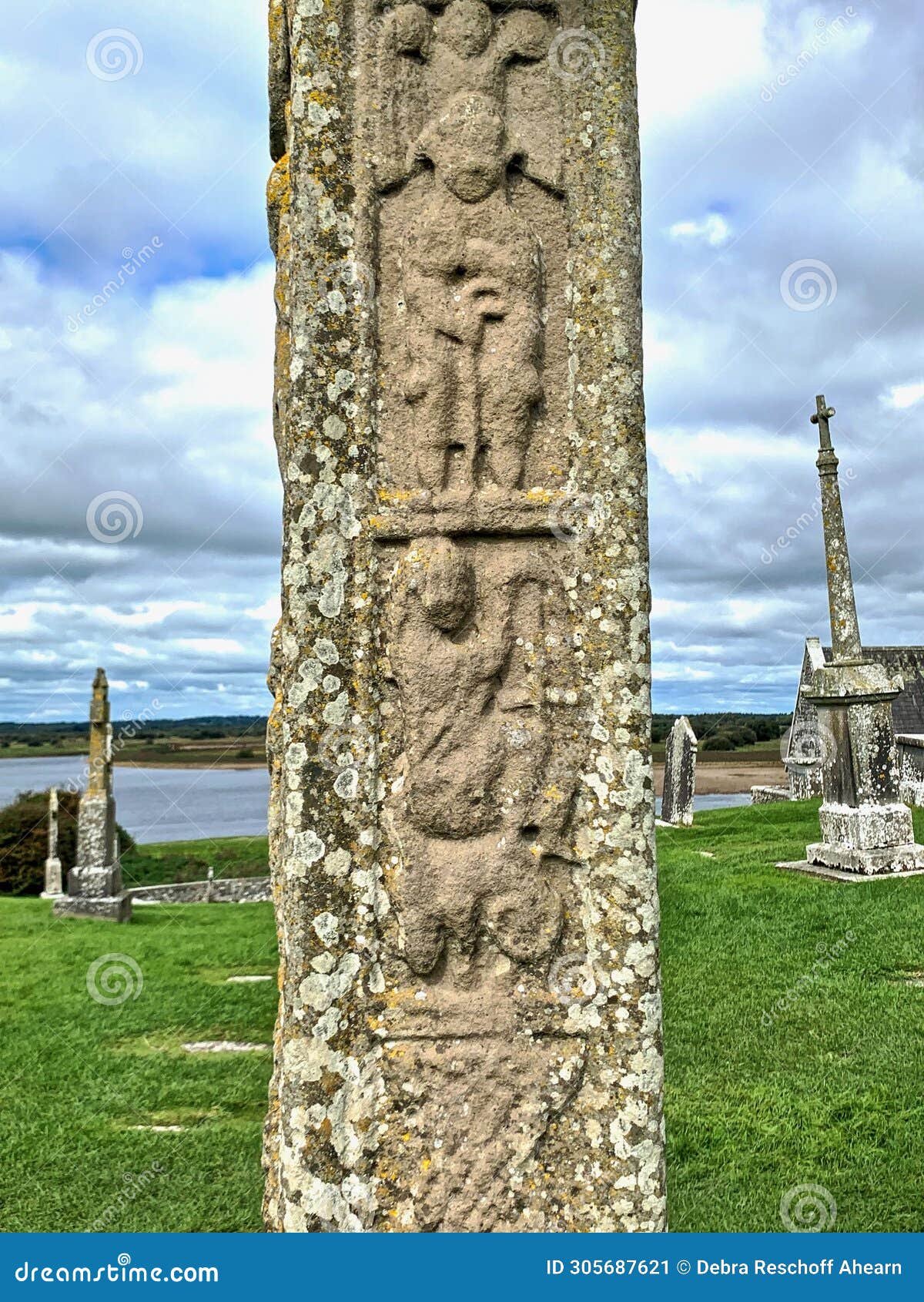 The Cross of the Scriptures, Clonmacnoise, Co. Offaly Stock Image ...