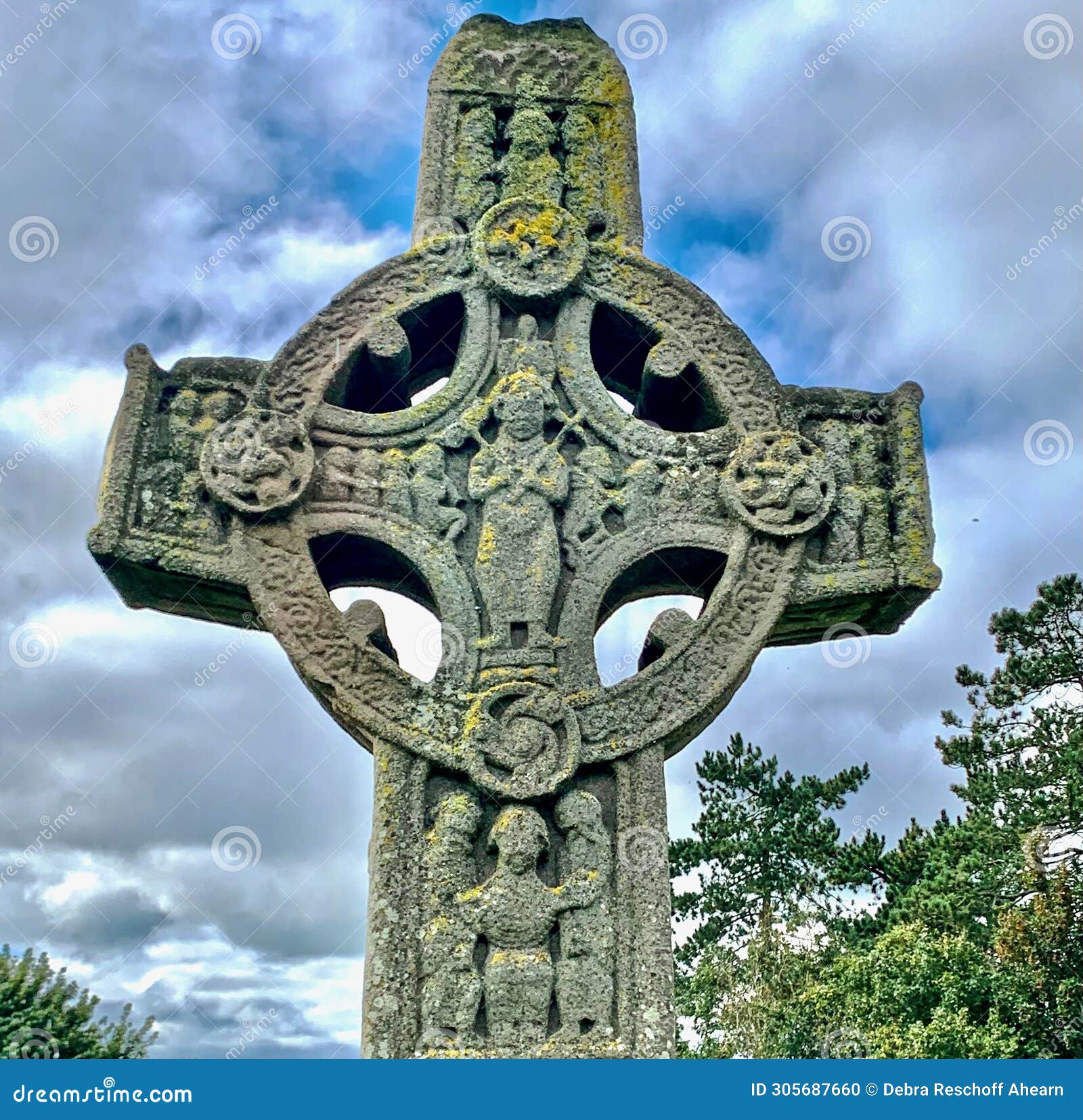 The Cross of the Scriptures, Clonmacnoise, Co. Offaly Stock Photo ...
