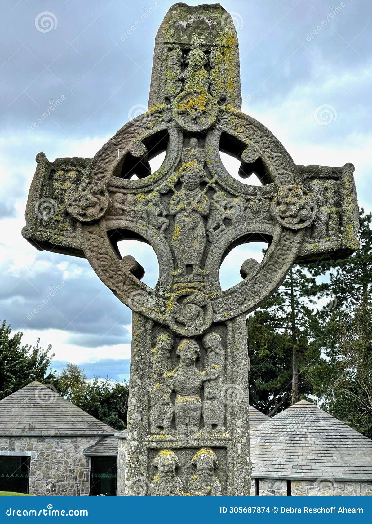 The Cross of the Scriptures, Clonmacnoise, Co. Offaly Stock Photo ...