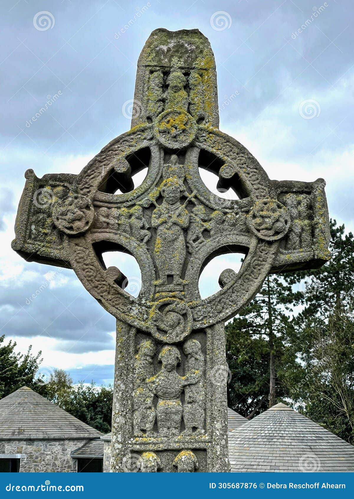 The Cross of the Scriptures, Clonmacnoise, Co. Offaly Stock Photo ...