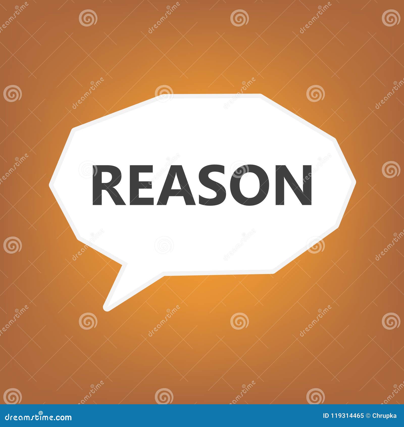 Reason Written on Speech Bubble Stock Vector - Illustration of ...