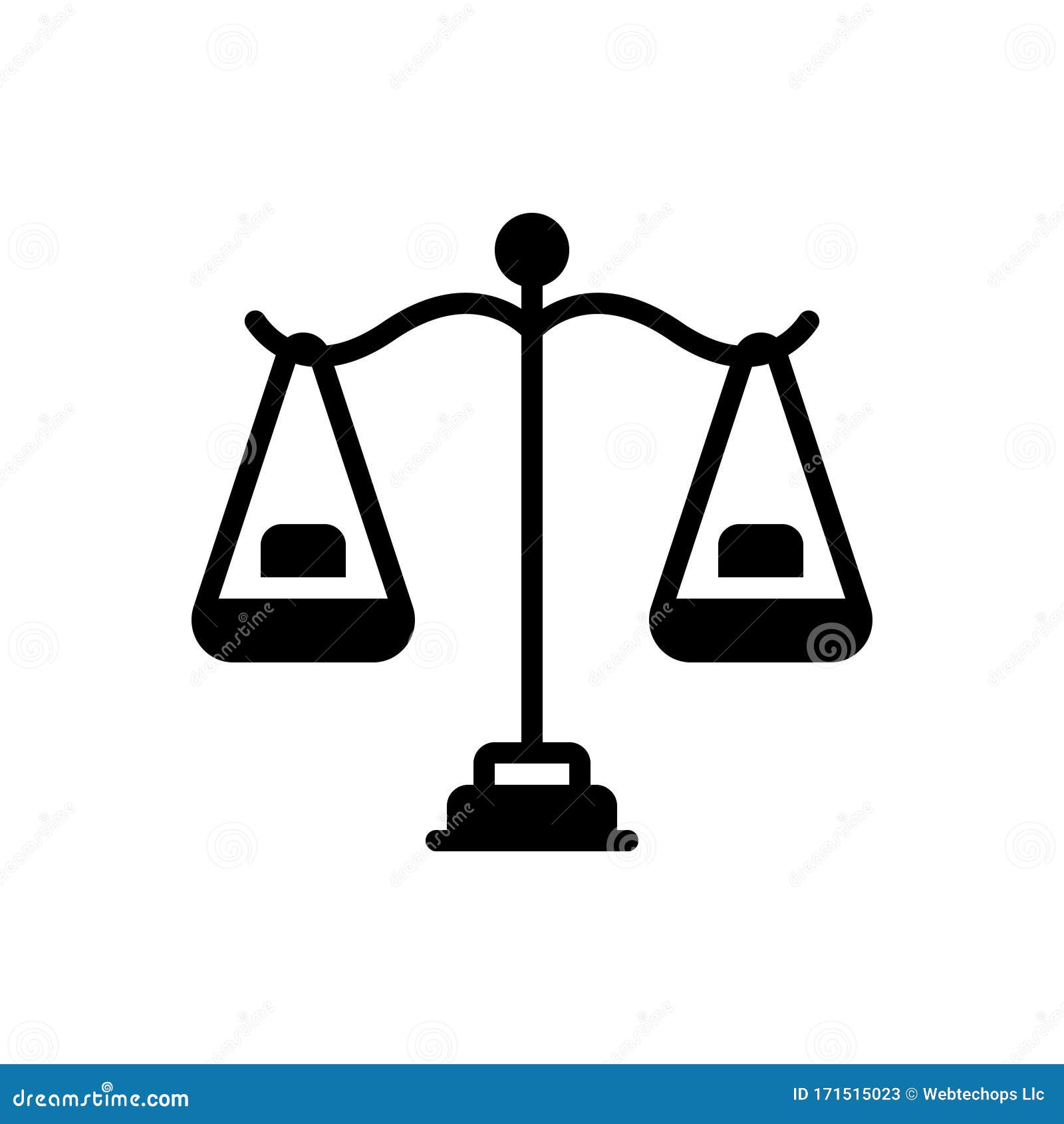 Black Solid Icon for Reasonable, Scales and Balance Stock Vector ...