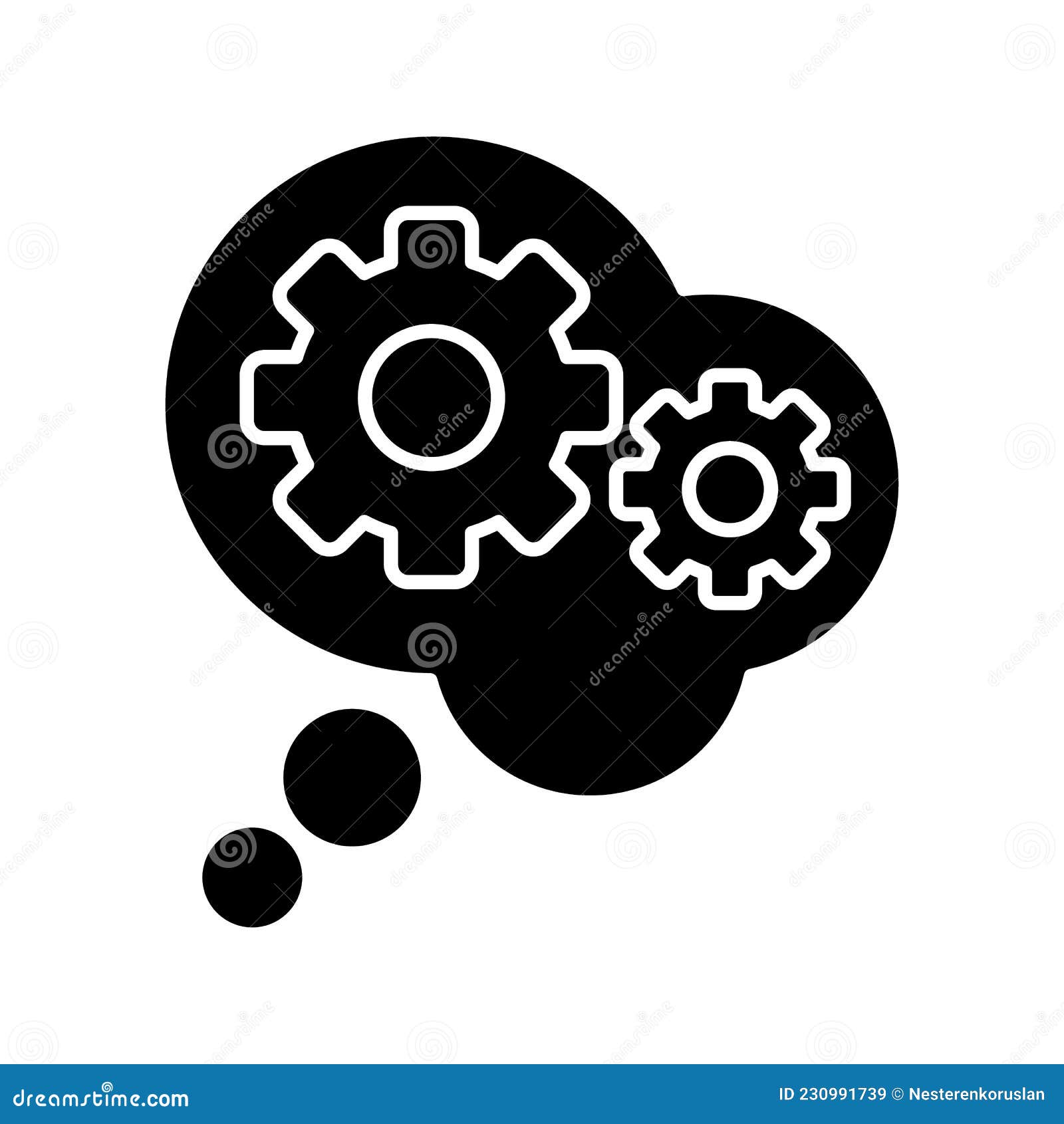 Reasoning black glyph icon stock vector. Illustration of glyph - 230991739