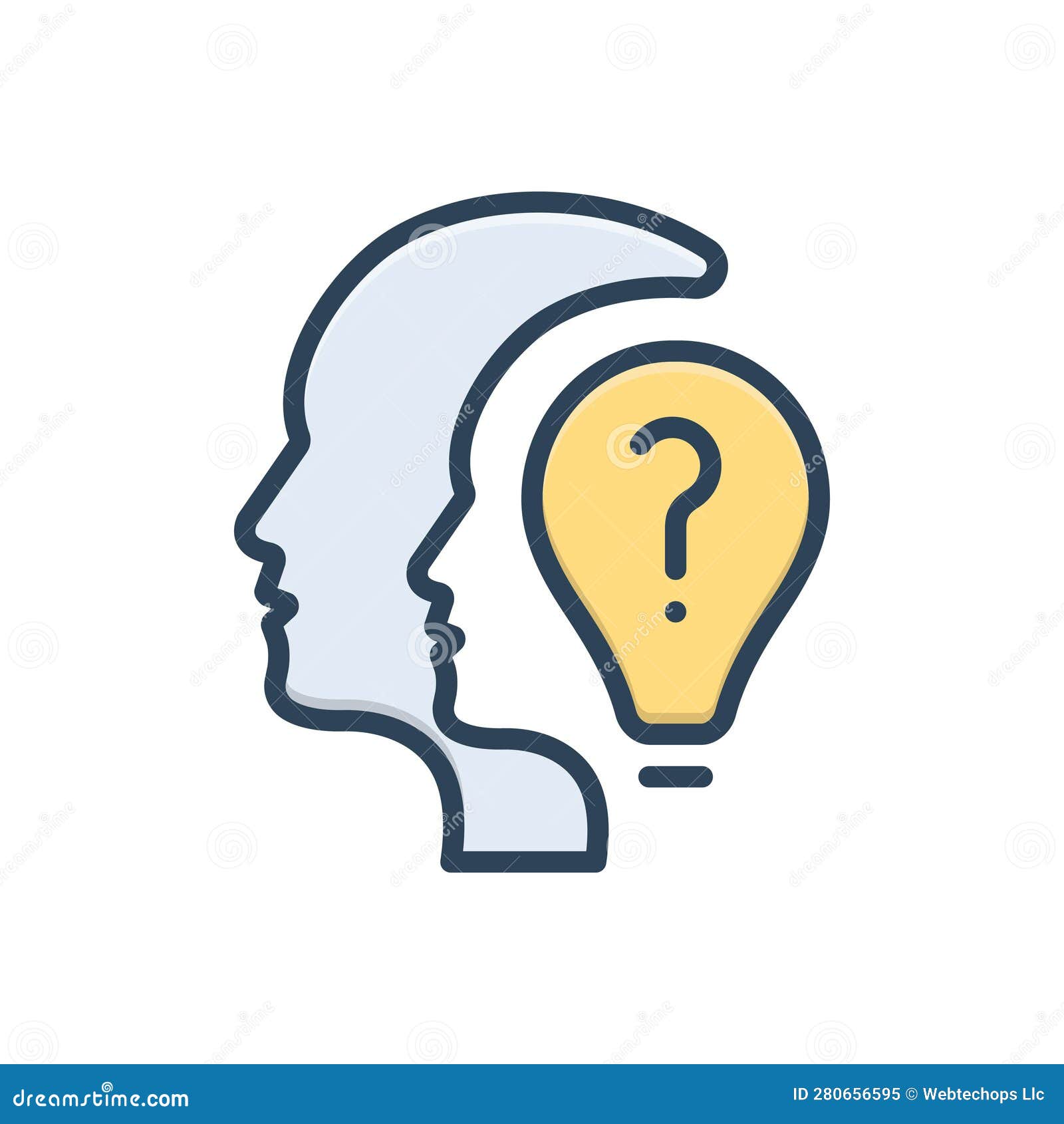 Color Illustration Icon for Reasons, Cause and Confuse Stock ...