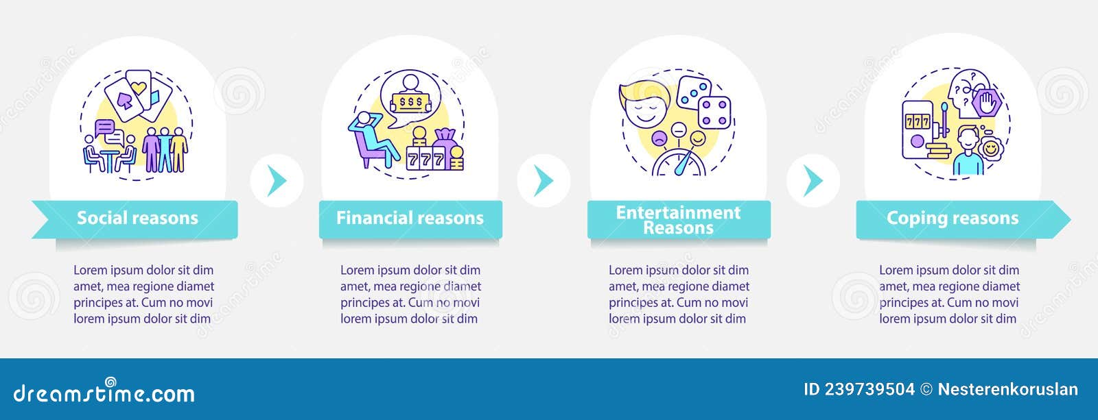 Reasons To Gamble Round Infographic Template Stock Vector ...
