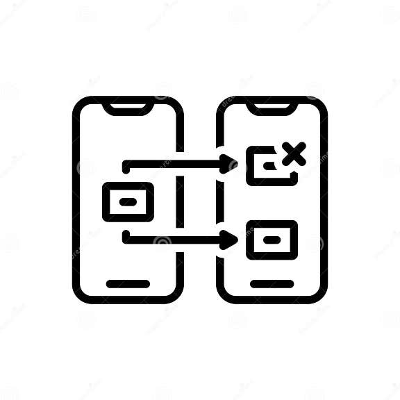 Black Line Icon for Reassign, Reappoint and Assign Stock Vector ...