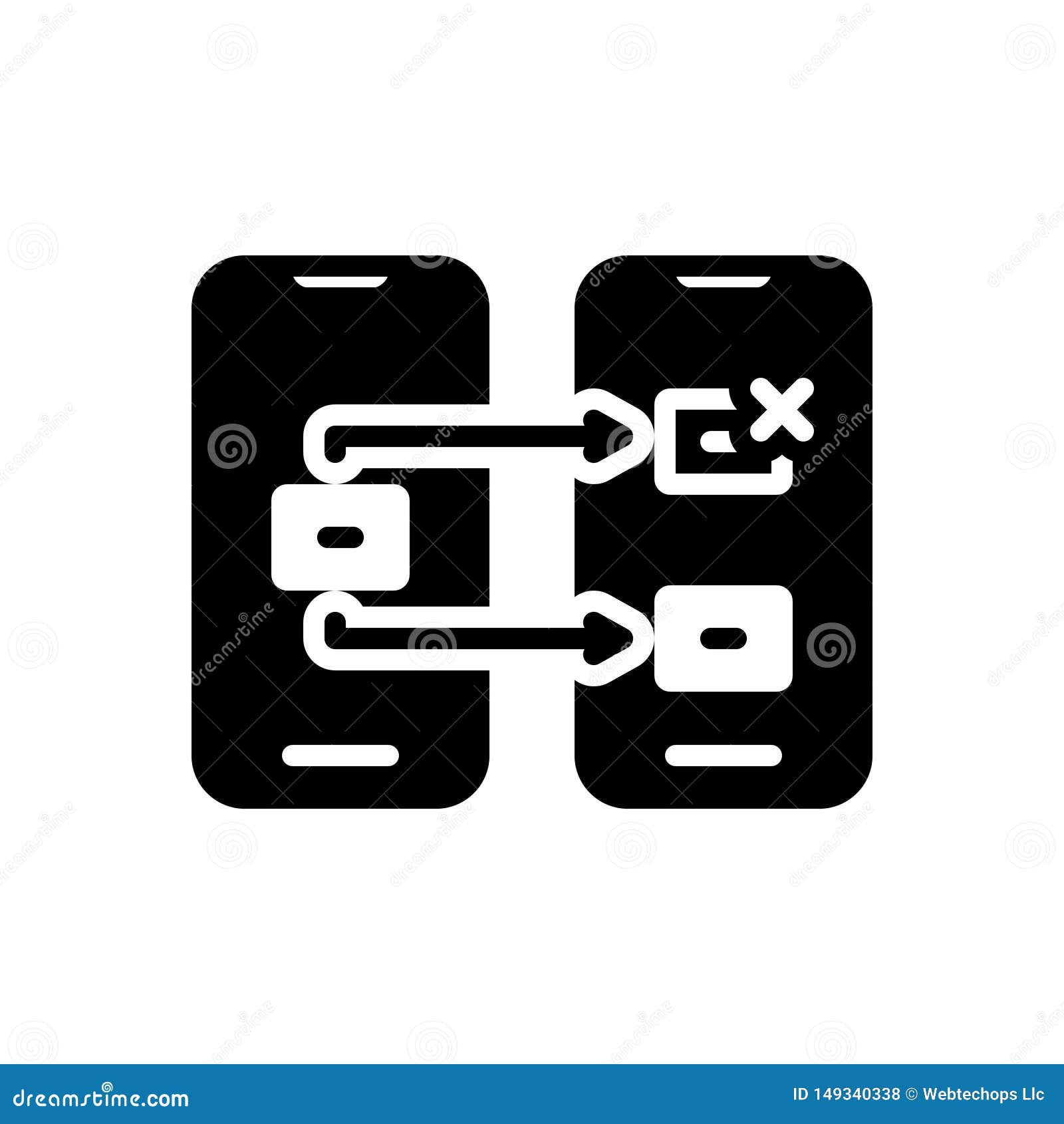 Black Solid Icon for Reassign, Reappoint and Assign Stock Vector ...