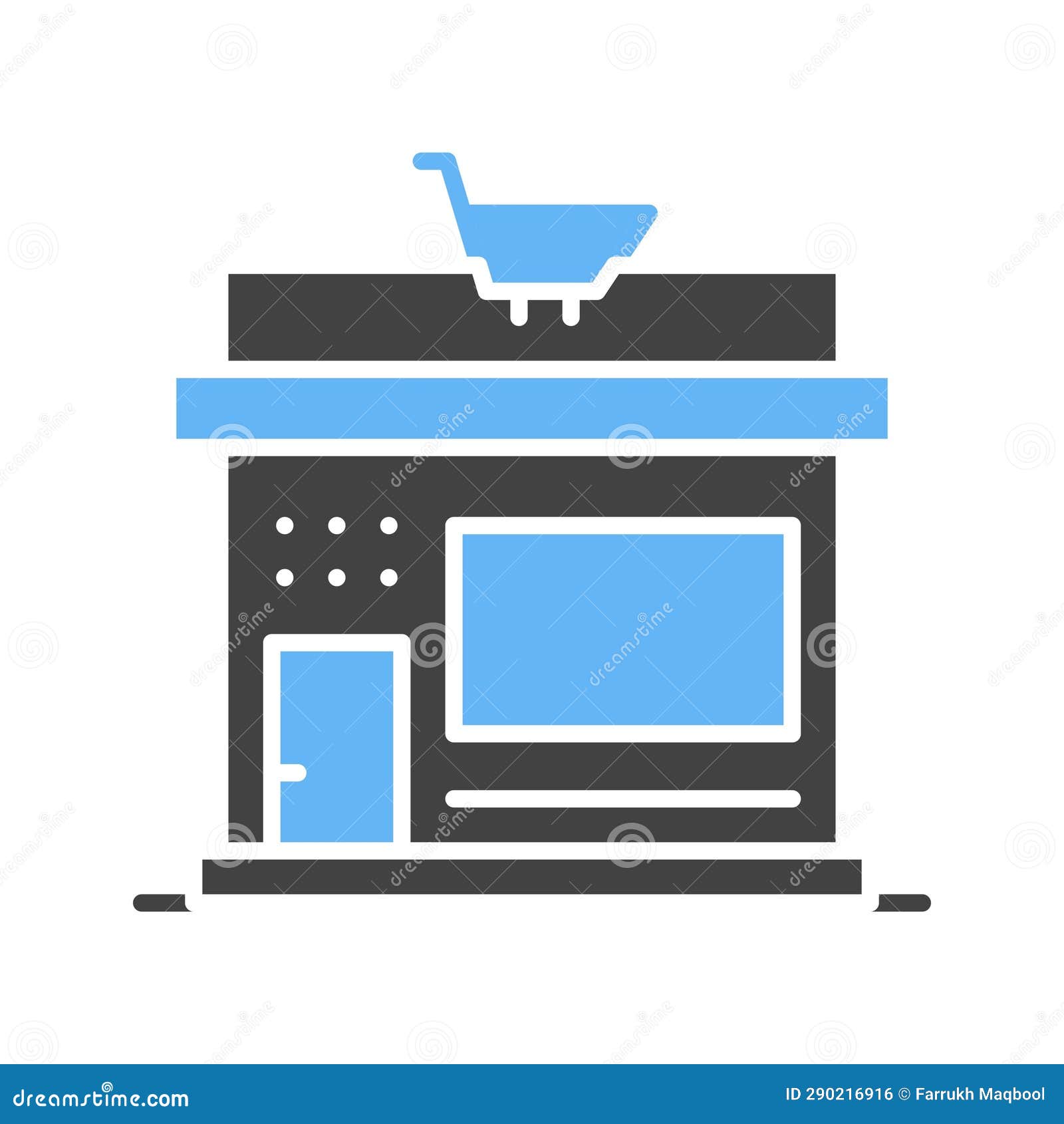 Reatil Store Icon Image. stock illustration. Illustration of line ...