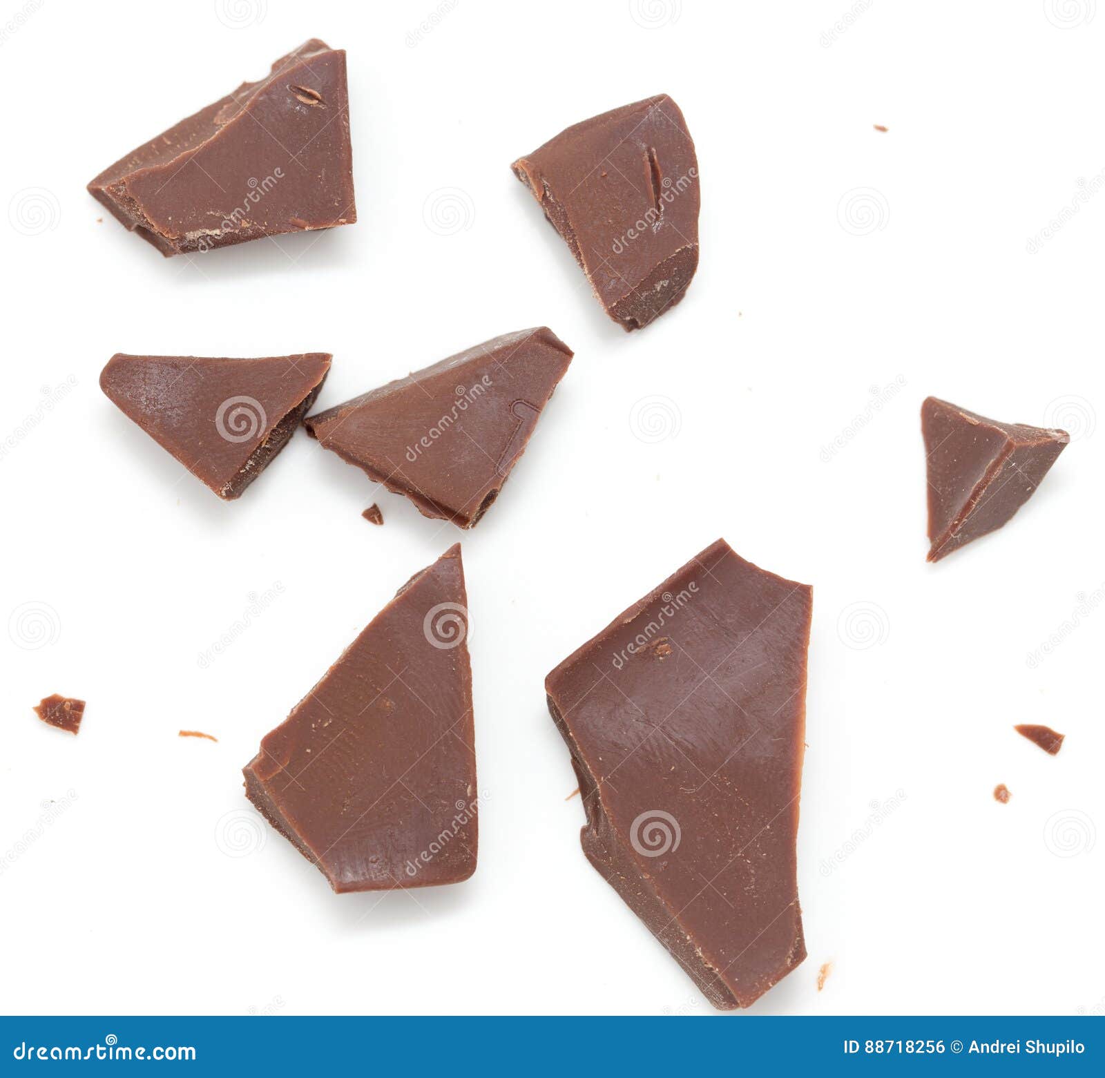 Rebanada De Chocolate En Un Fondo Blanco Foto de archivo - Imagen de ...