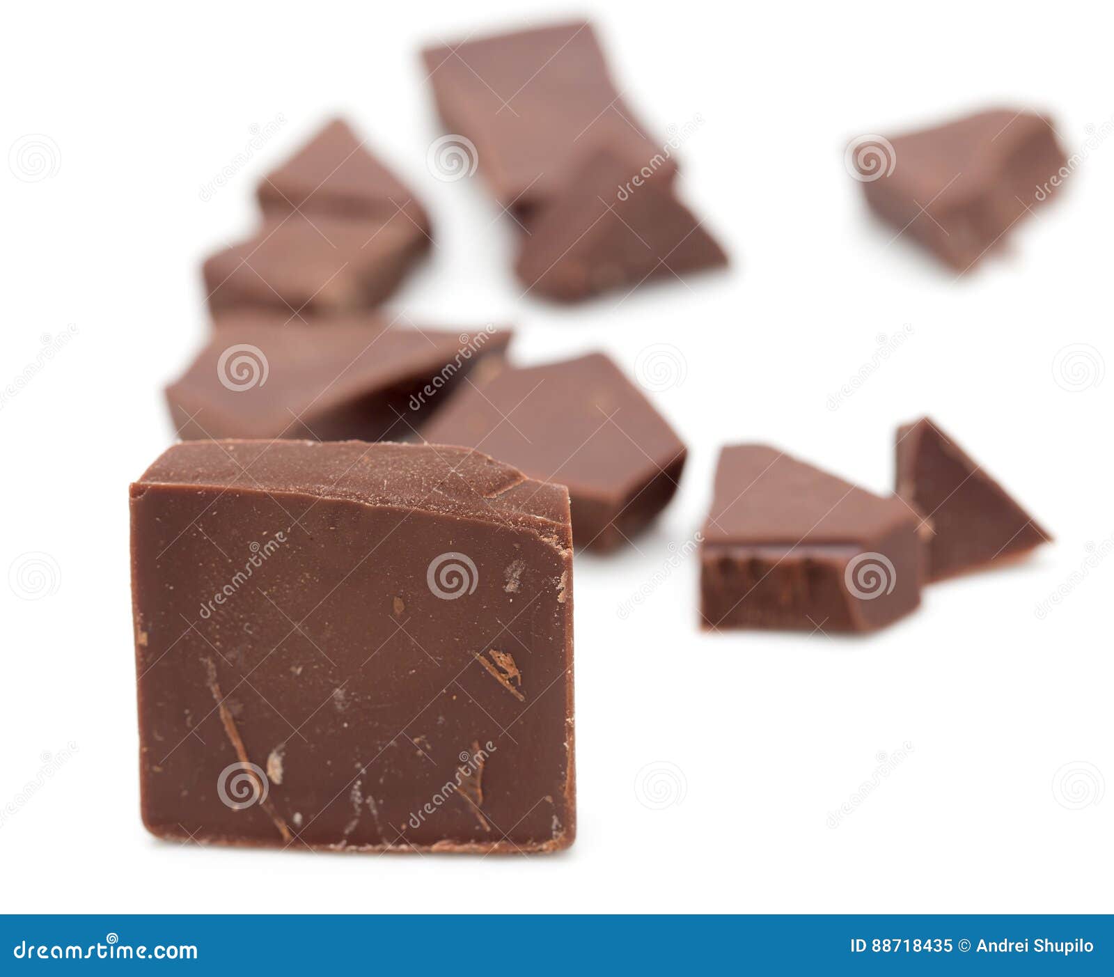 Rebanada De Chocolate En Un Fondo Blanco Imagen de archivo - Imagen de ...