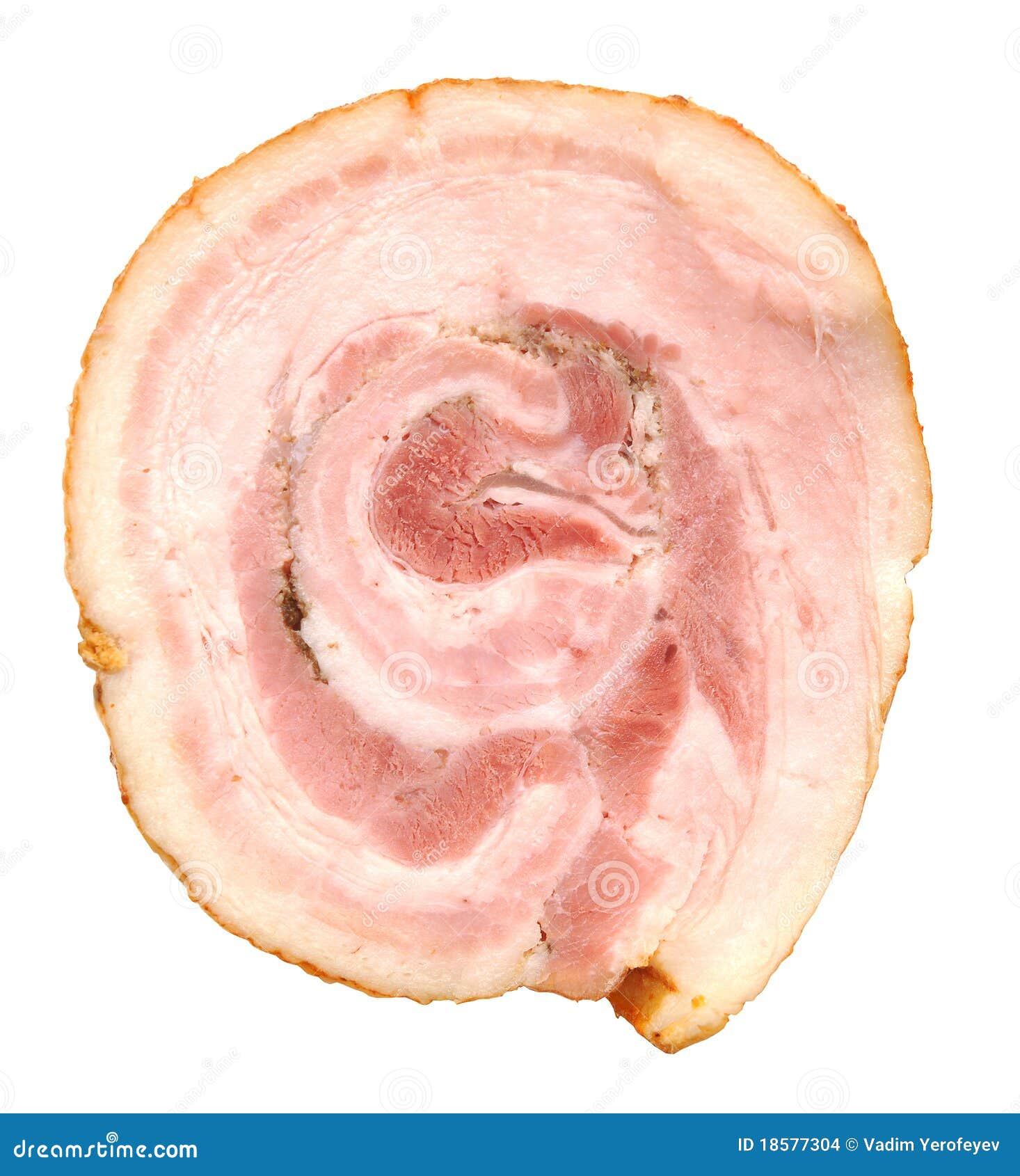 Rebanada de jamón foto de archivo. Imagen de rebanada - 18577304