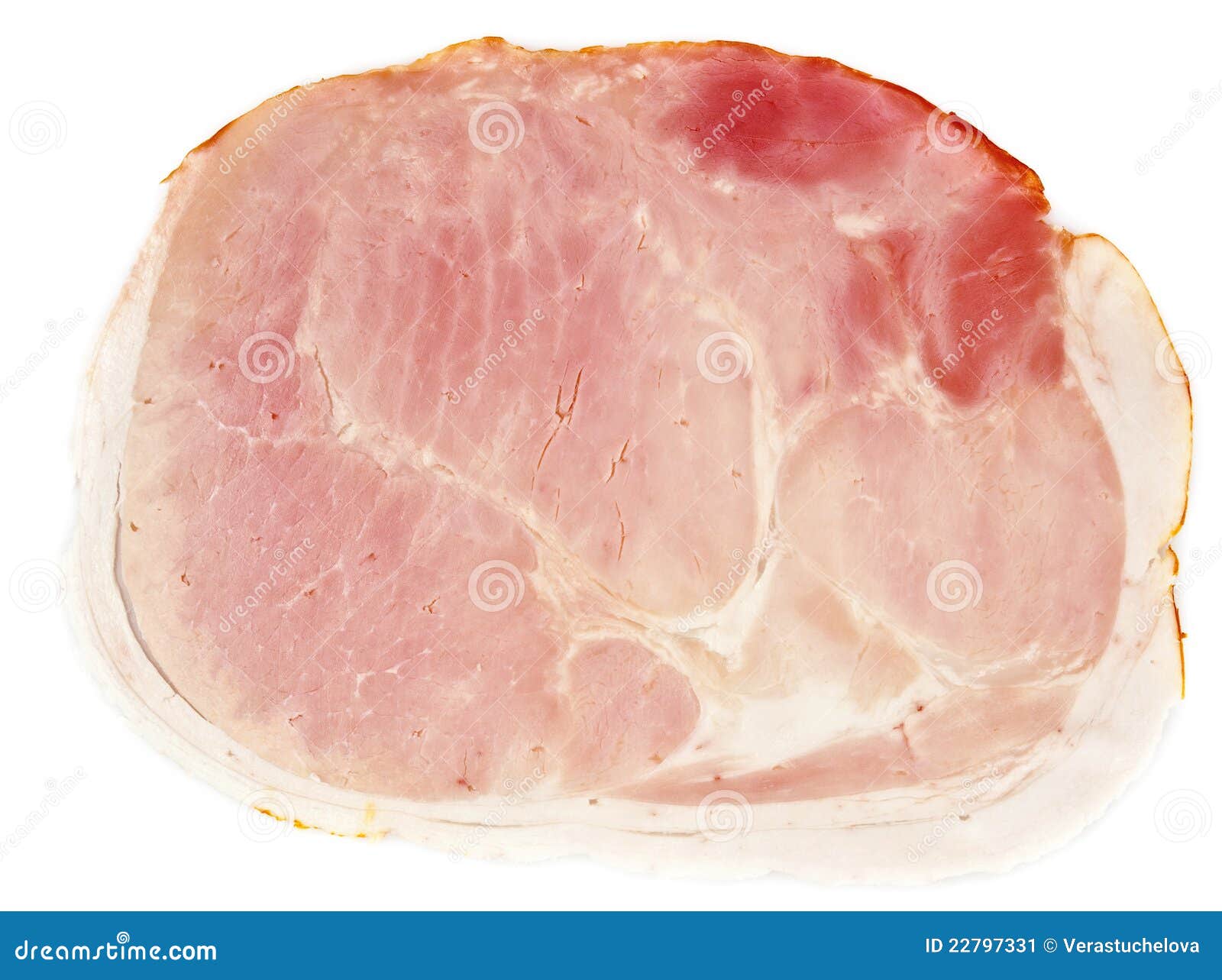 Rebanada de jamón imagen de archivo. Imagen de corte - 22797331
