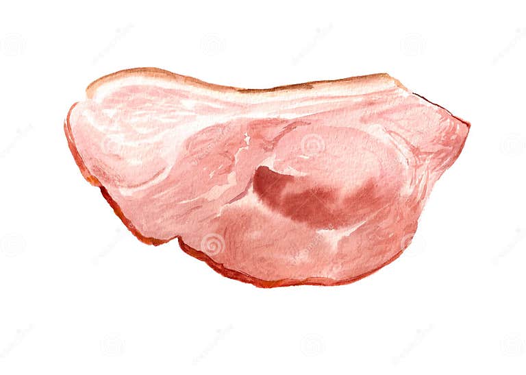 Rebanada de jamón stock de ilustración. Ilustración de imagen - 43829979