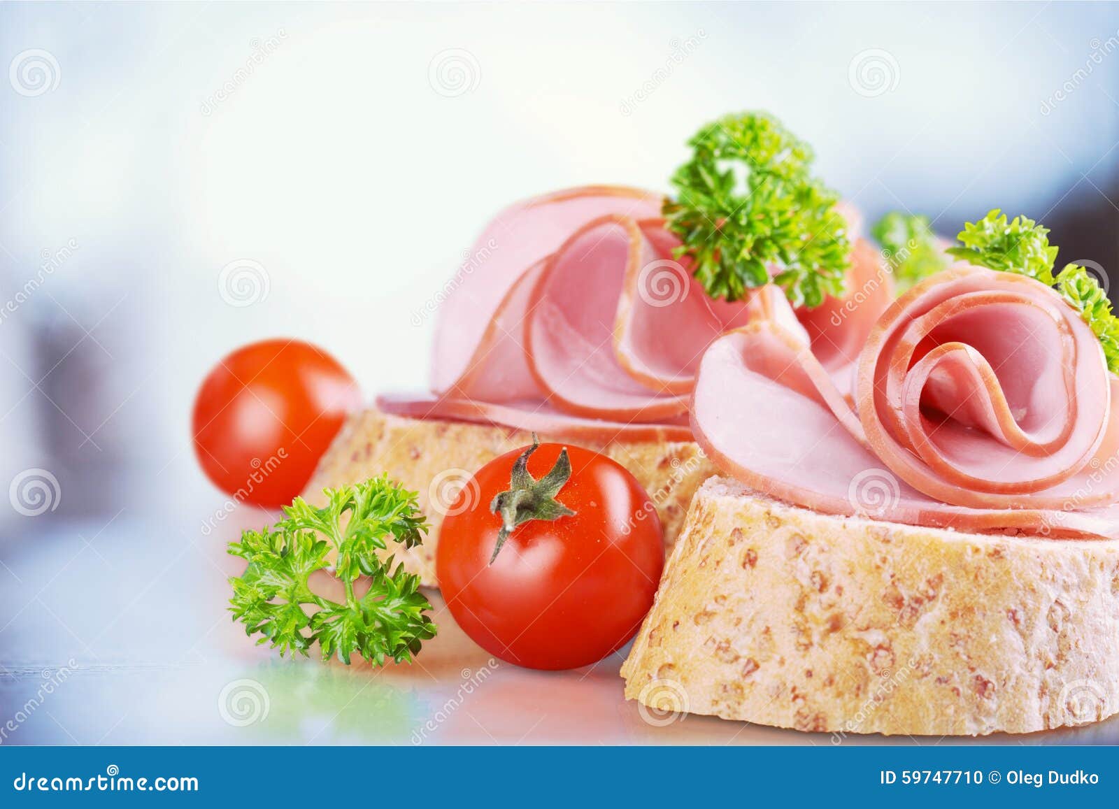 Rebanada de Jamon foto de archivo. Imagen de almuerzo - 59747710