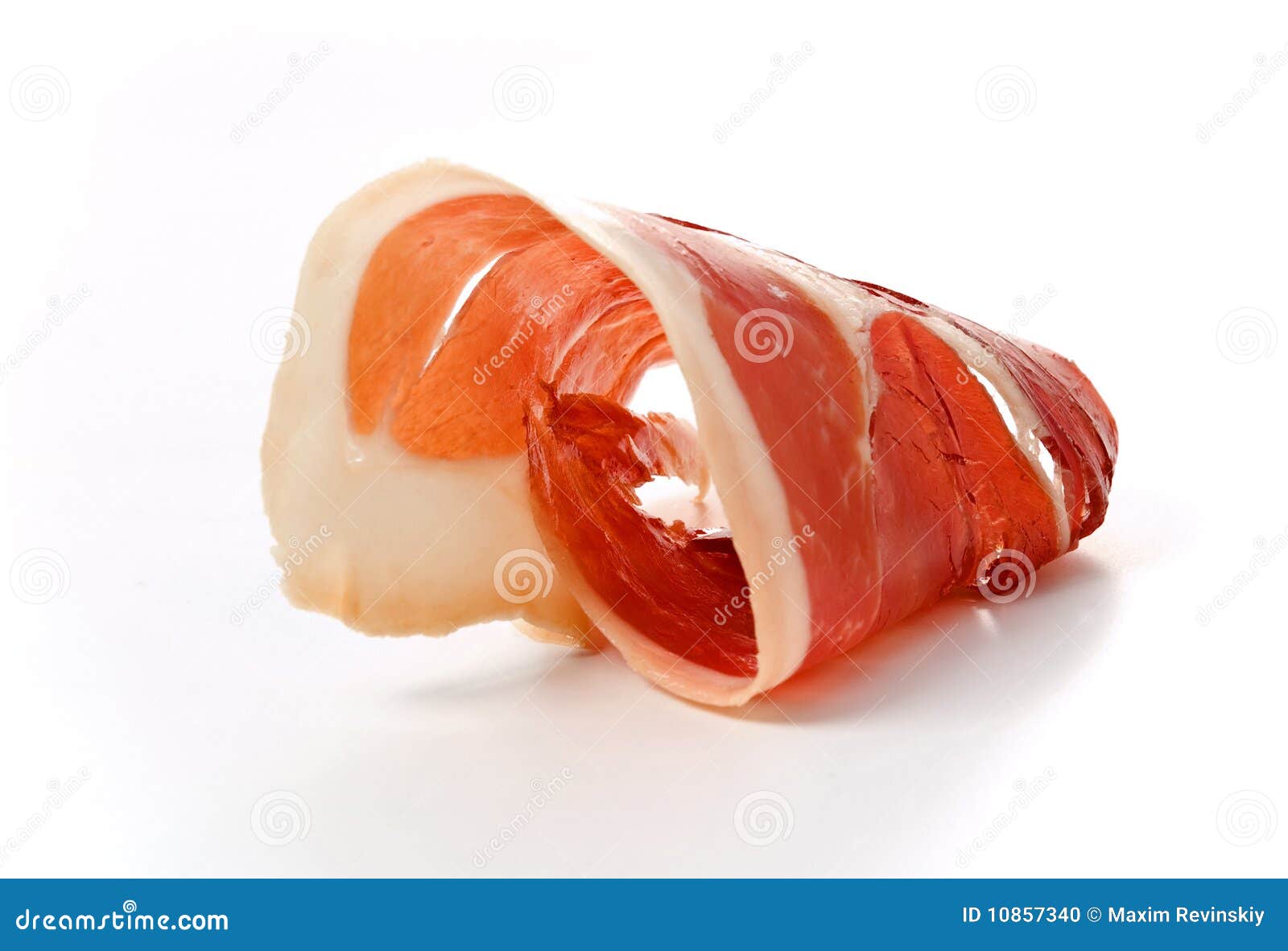 Rebanada de Jamon rodada foto de archivo. Imagen de atasco - 10857340
