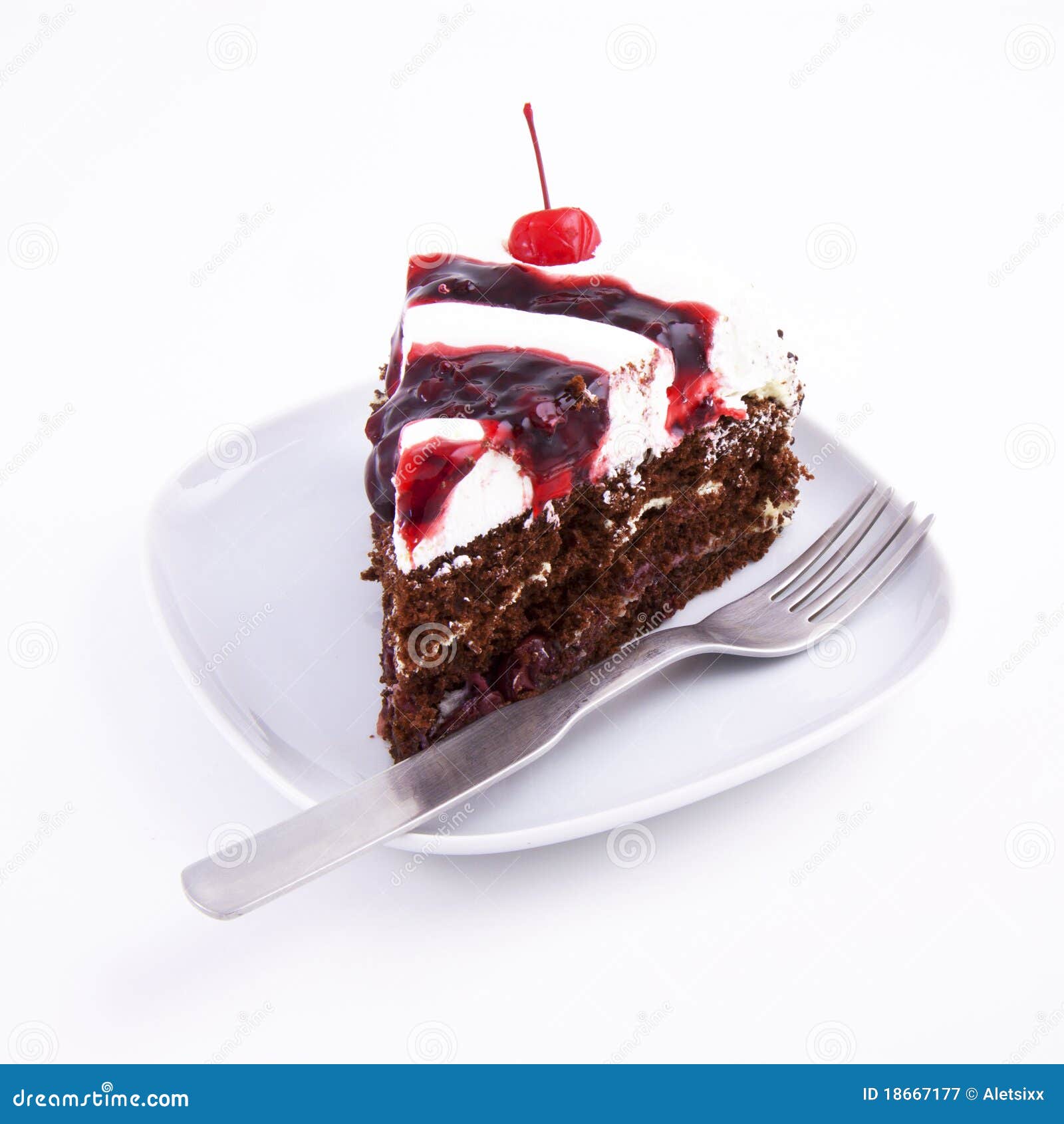 Rebanada De La Torta De Chocolate Imagen de archivo - Imagen de tortas ...