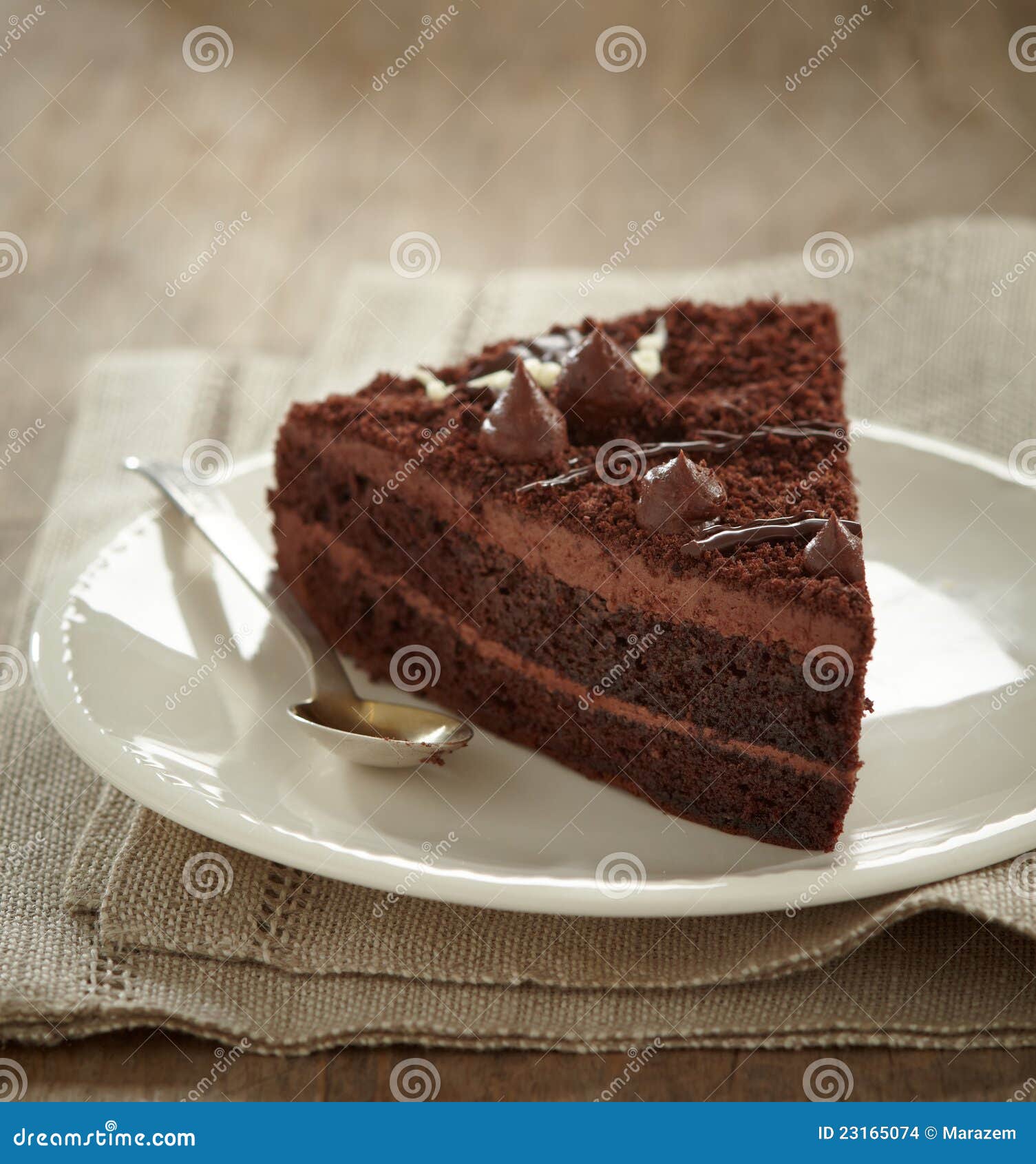 Rebanada De La Torta De Chocolate Foto de archivo - Imagen de sabroso ...