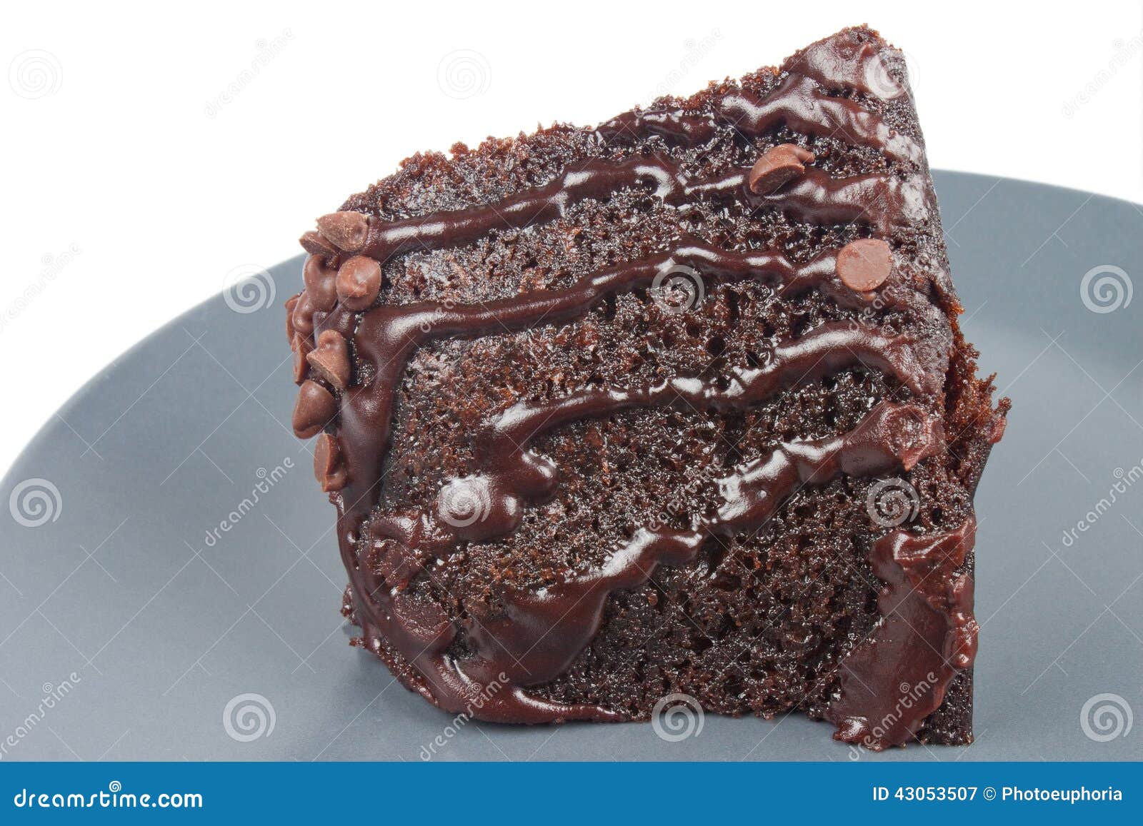 Rebanada De La Torta De Chocolate Imagen de archivo - Imagen de adorne ...