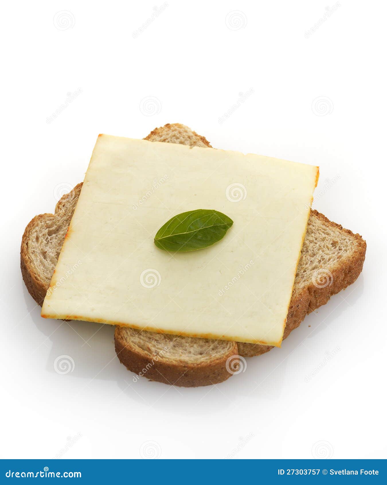 Rebanada de pan y de queso imagen de archivo. Imagen de sano - 27303757