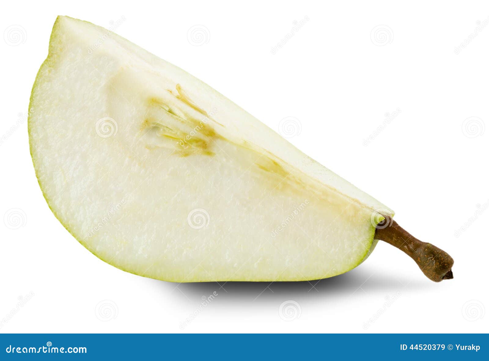 Rebanada De Pera Aislada En El Fondo Blanco Imagen de archivo - Imagen ...