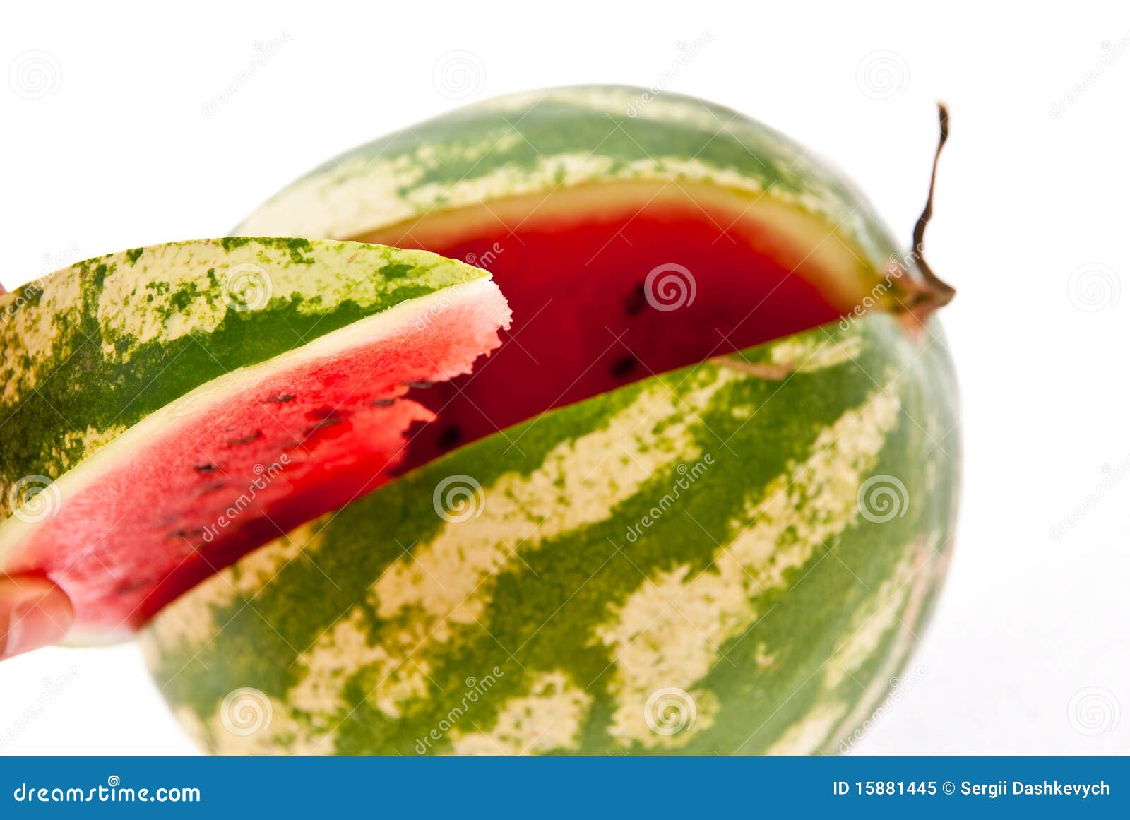 Rebanada de sandía imagen de archivo. Imagen de desayuno - 15881445